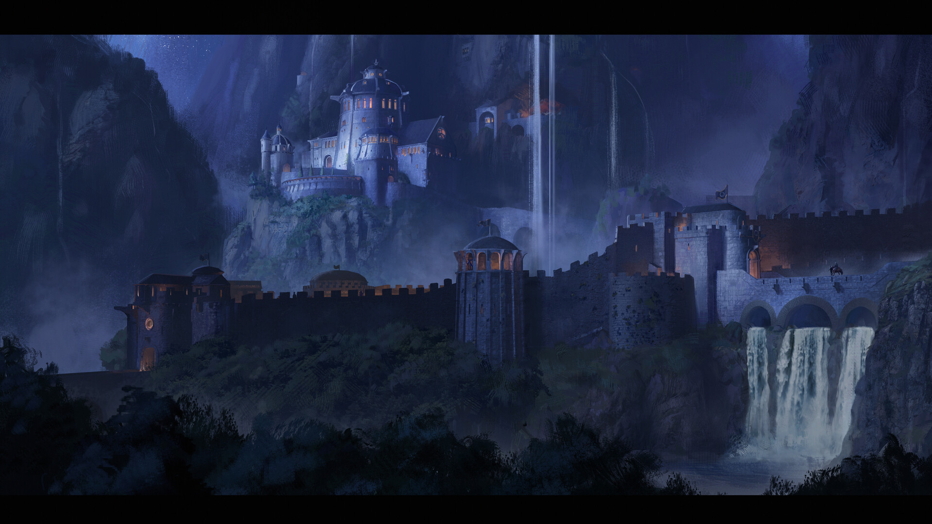 ArtStation - Night Castle Environment Design