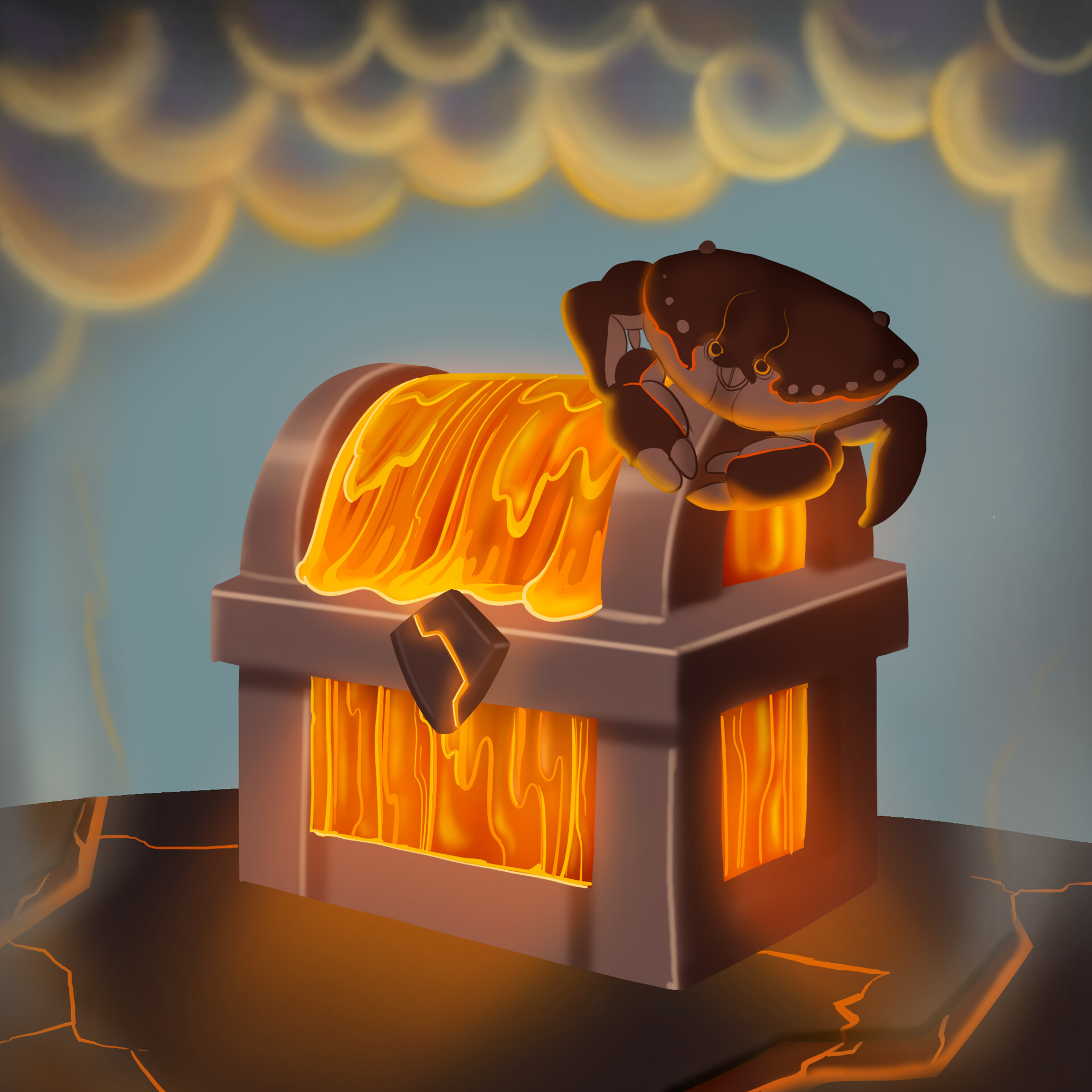ArtStation - Lava Chest Game Object Design