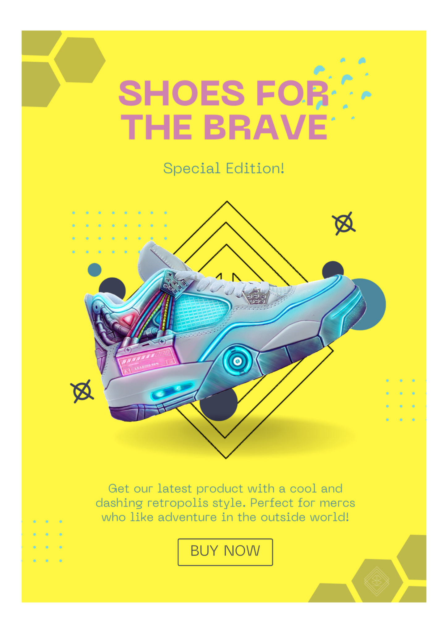 ArtStation - Cyberpunk shoe design advert.
