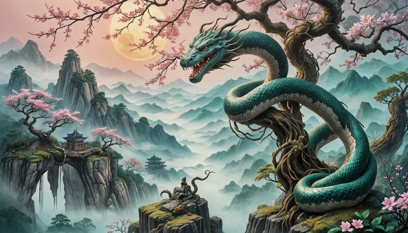 Patrick Joosten - Snake and Sakura tree