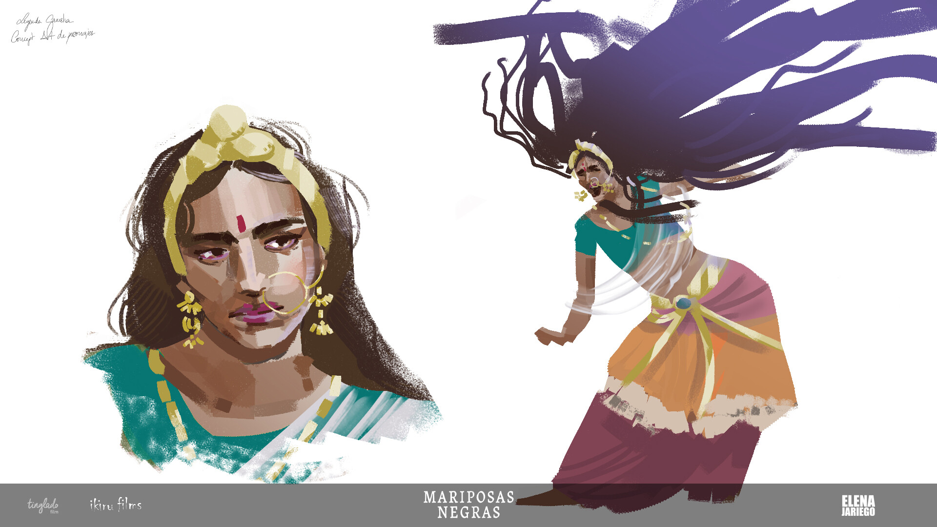 ArtStation - character design for hallucinations (Black butterflies)