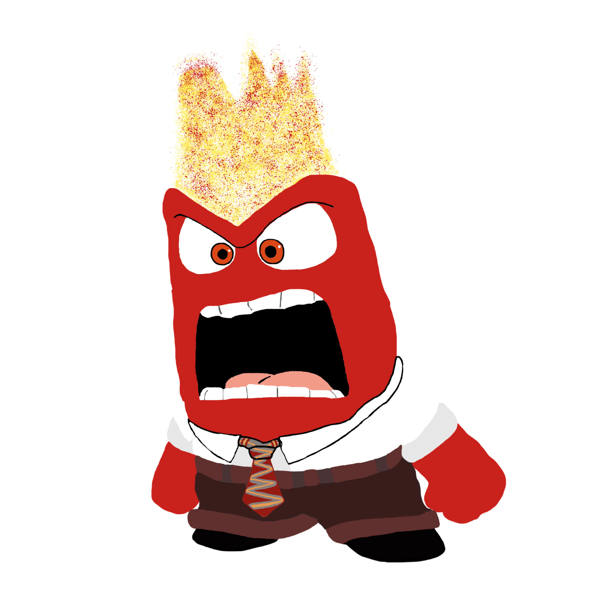 ArtStation - Inside Out Anger Drawing