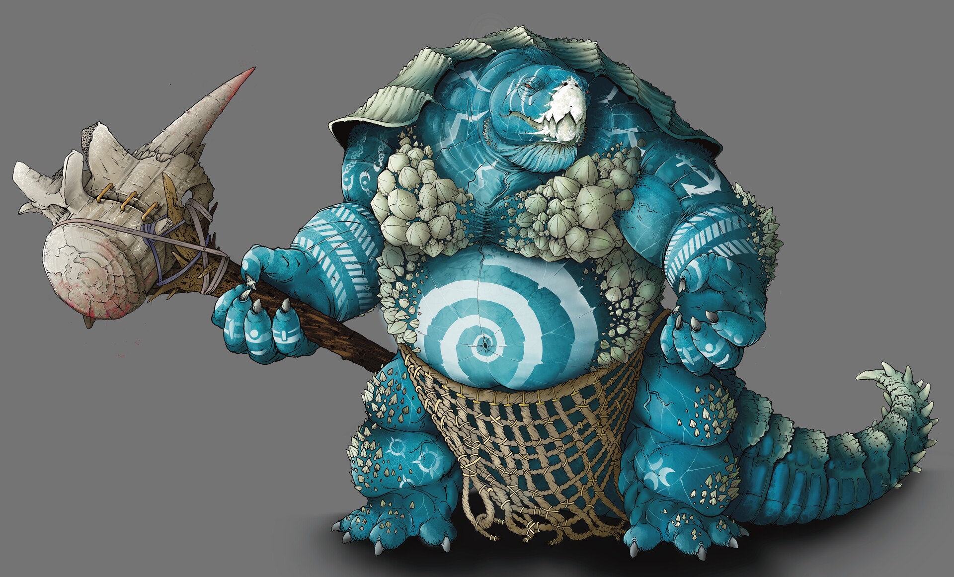 ArtStation - Dnd Character Design: Leatherback Tortle Barbarian