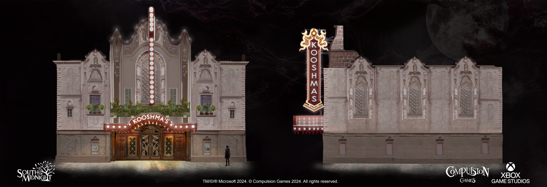 Lucy Zini - South of Midnight - Kooshma's Cabaret & Clock Tower Concept Art