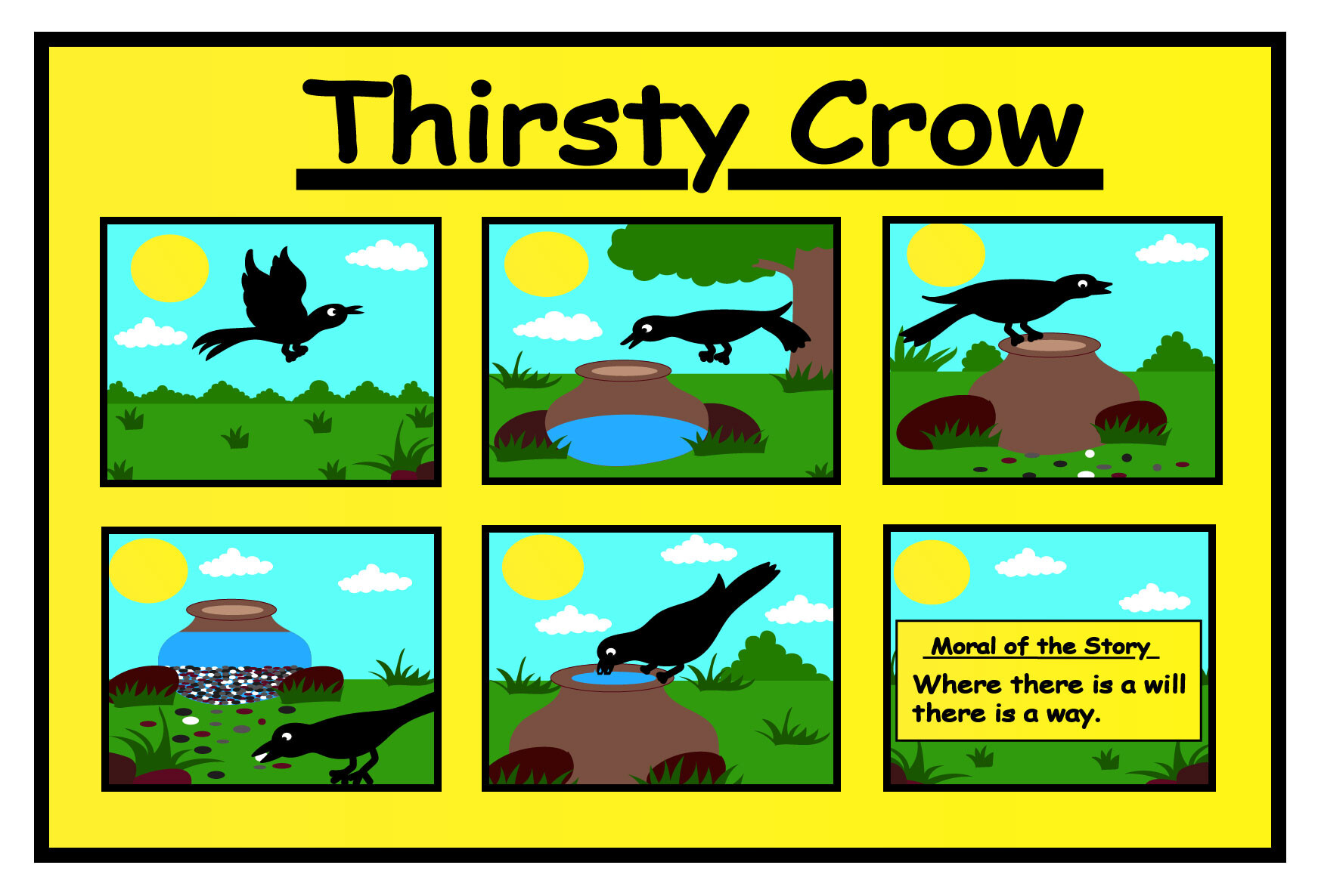 thirsty crow