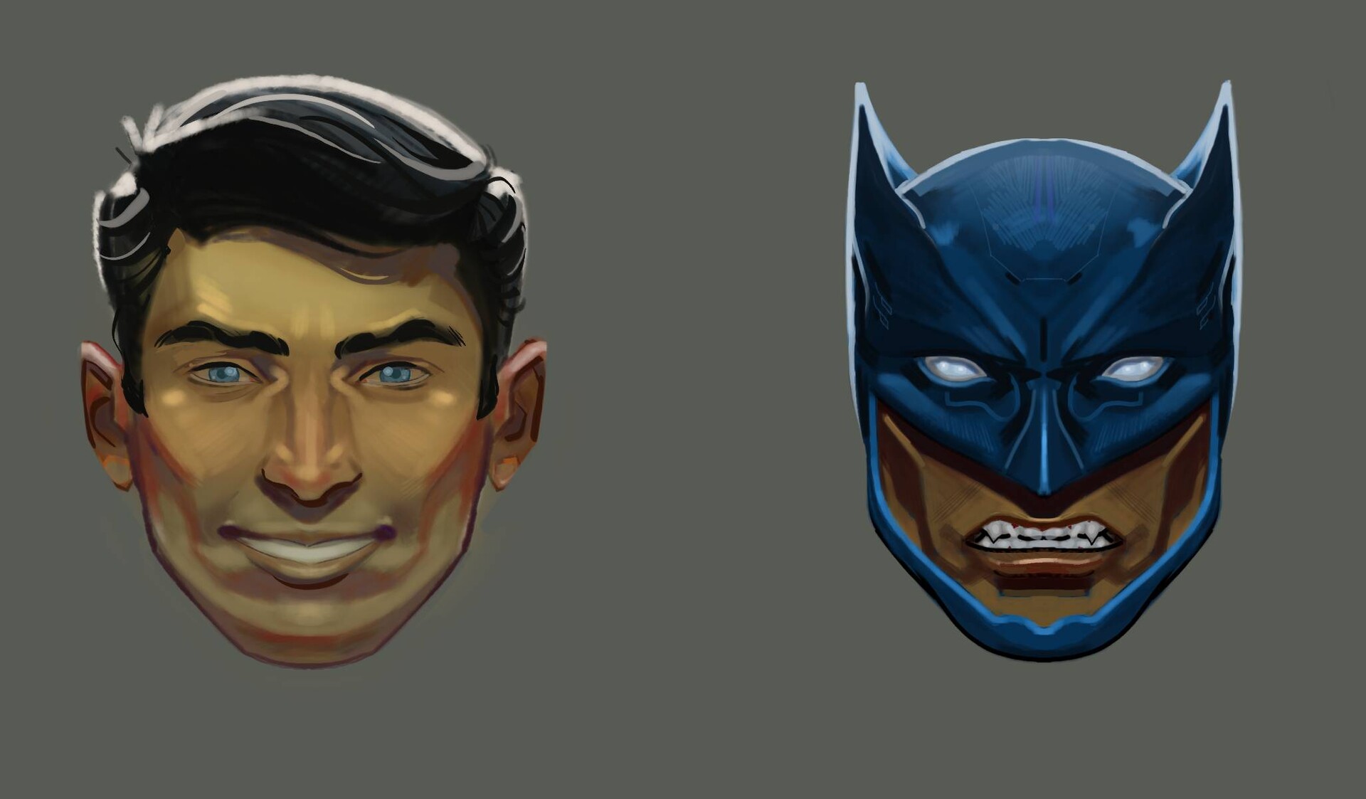 ArtStation - Batman- "Masked vs Unmasked"