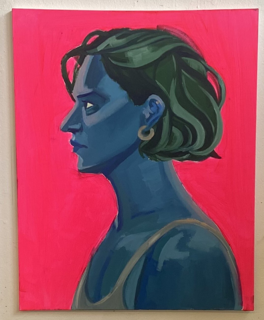 ArtStation - Self-Portrait Painting - Side Profile