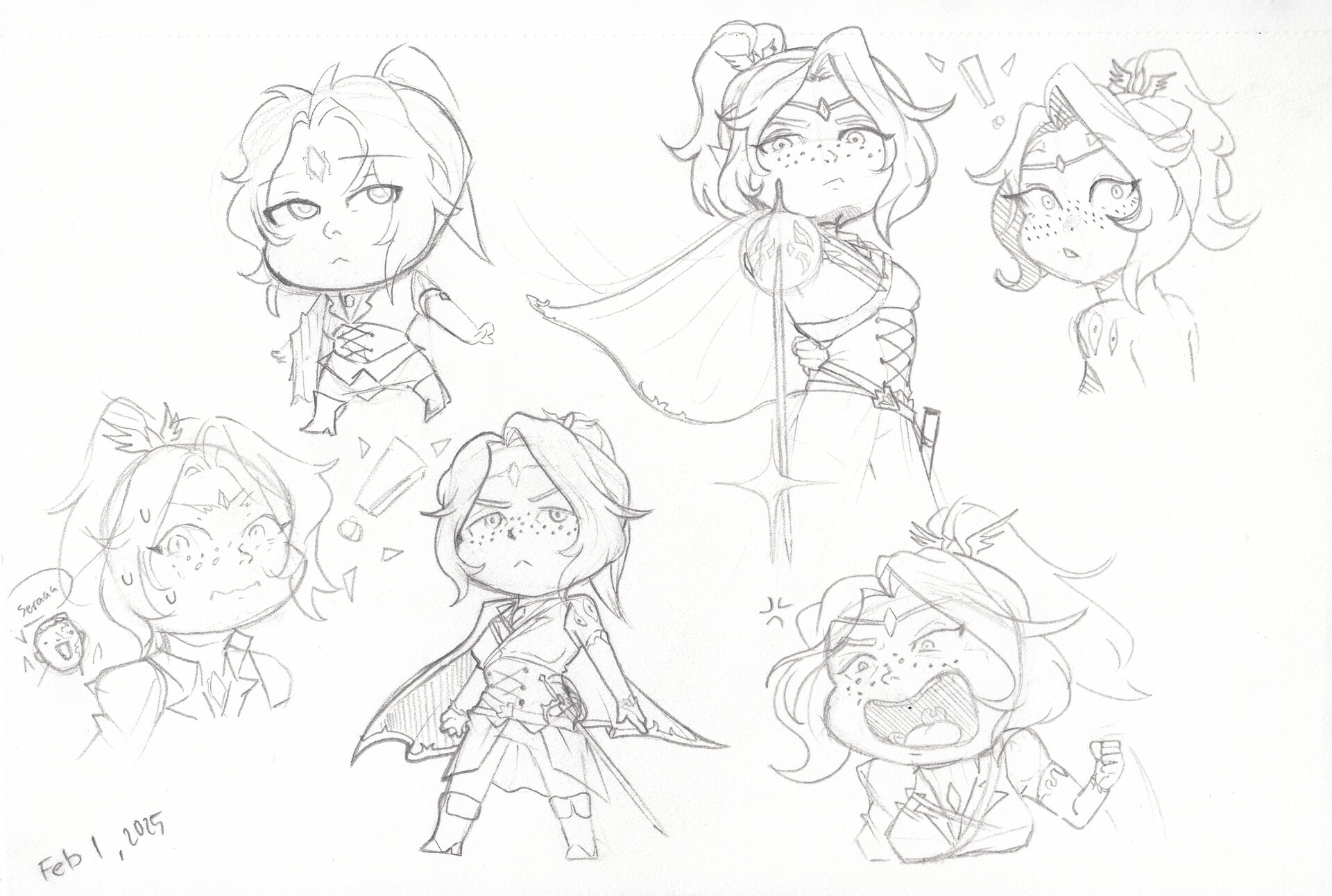 ArtStation - Lady Sera - Chibi Sketches