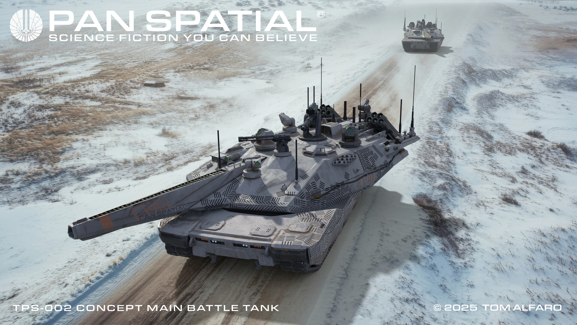 PAN SPATIAL Aerospace Concept Design - TPS-002 Concept Main Battle Tank