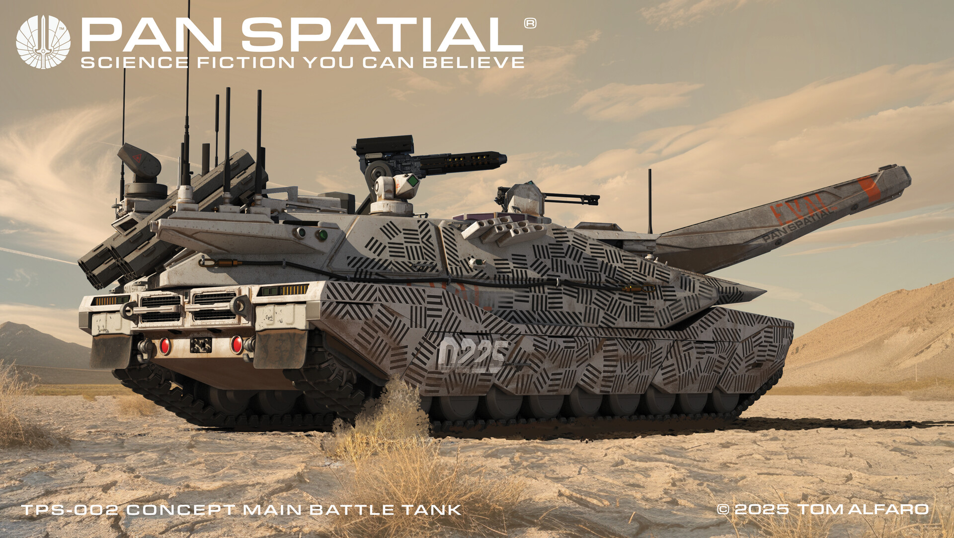 PAN SPATIAL Aerospace Concept Design - TPS-002 Concept Main Battle Tank