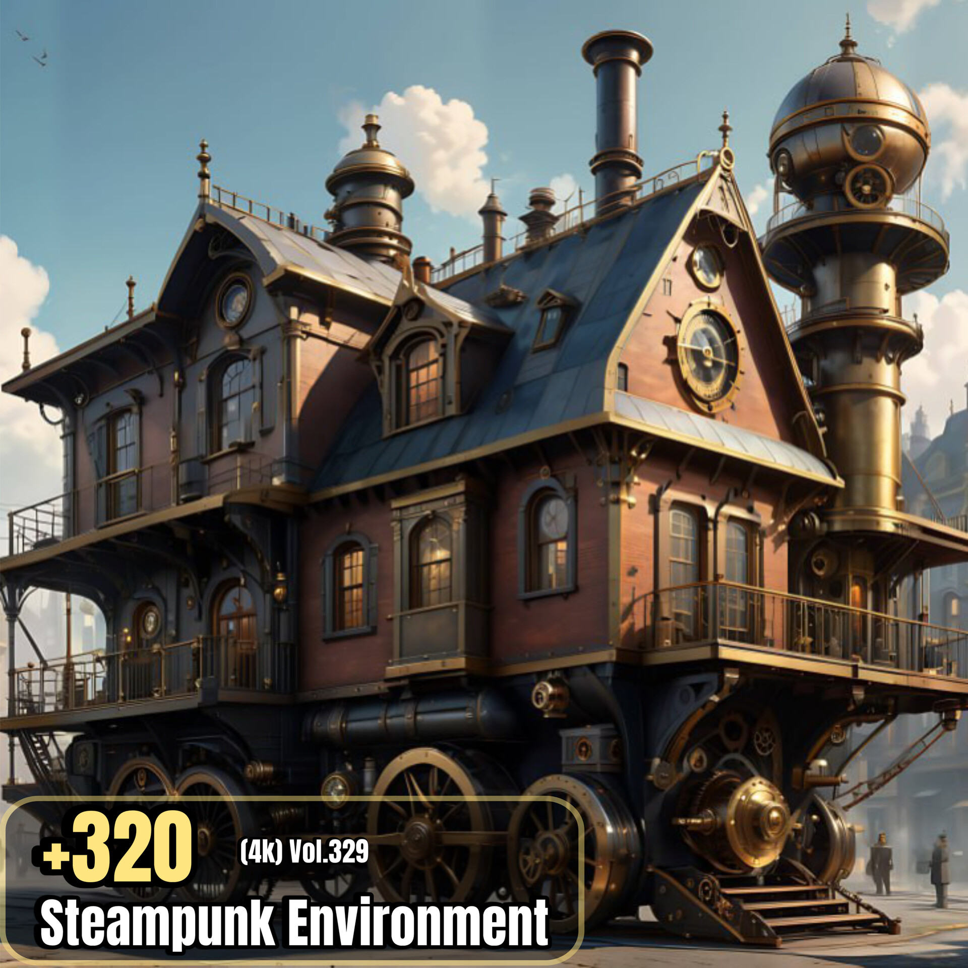 ArtStation - +320 Steampunk Environment Concept(4k)