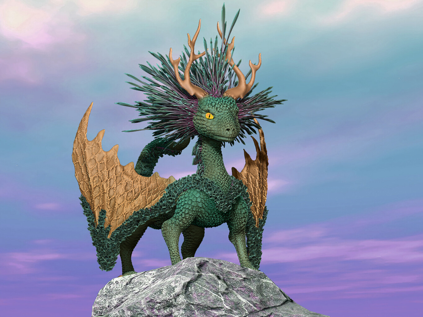 ArtStation - Horned Dragon