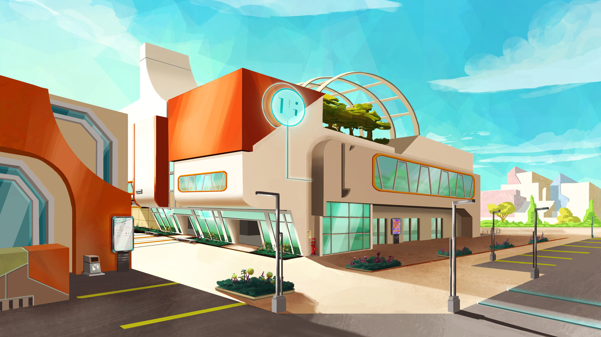 futuristic school building