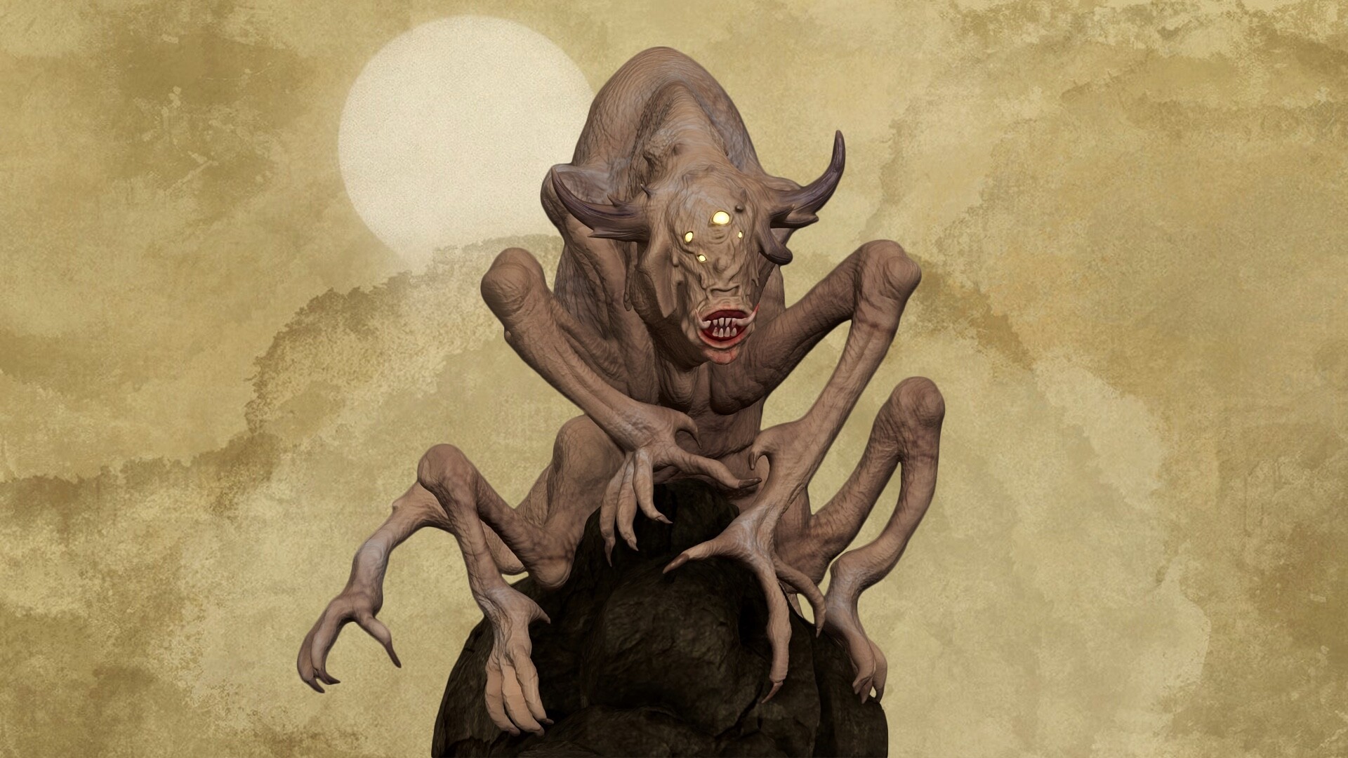 ArtStation - Ox Demon (by Nikola Matkovic art)