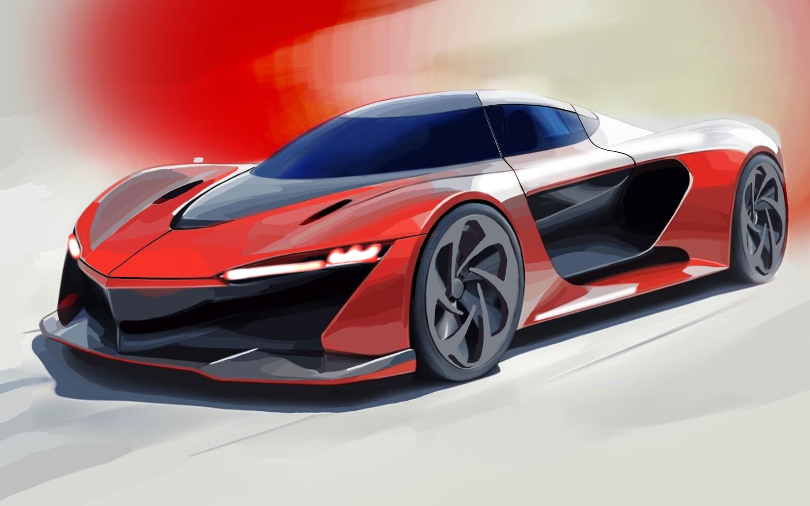 ArtStation - RED SPORT CAR DESIGN