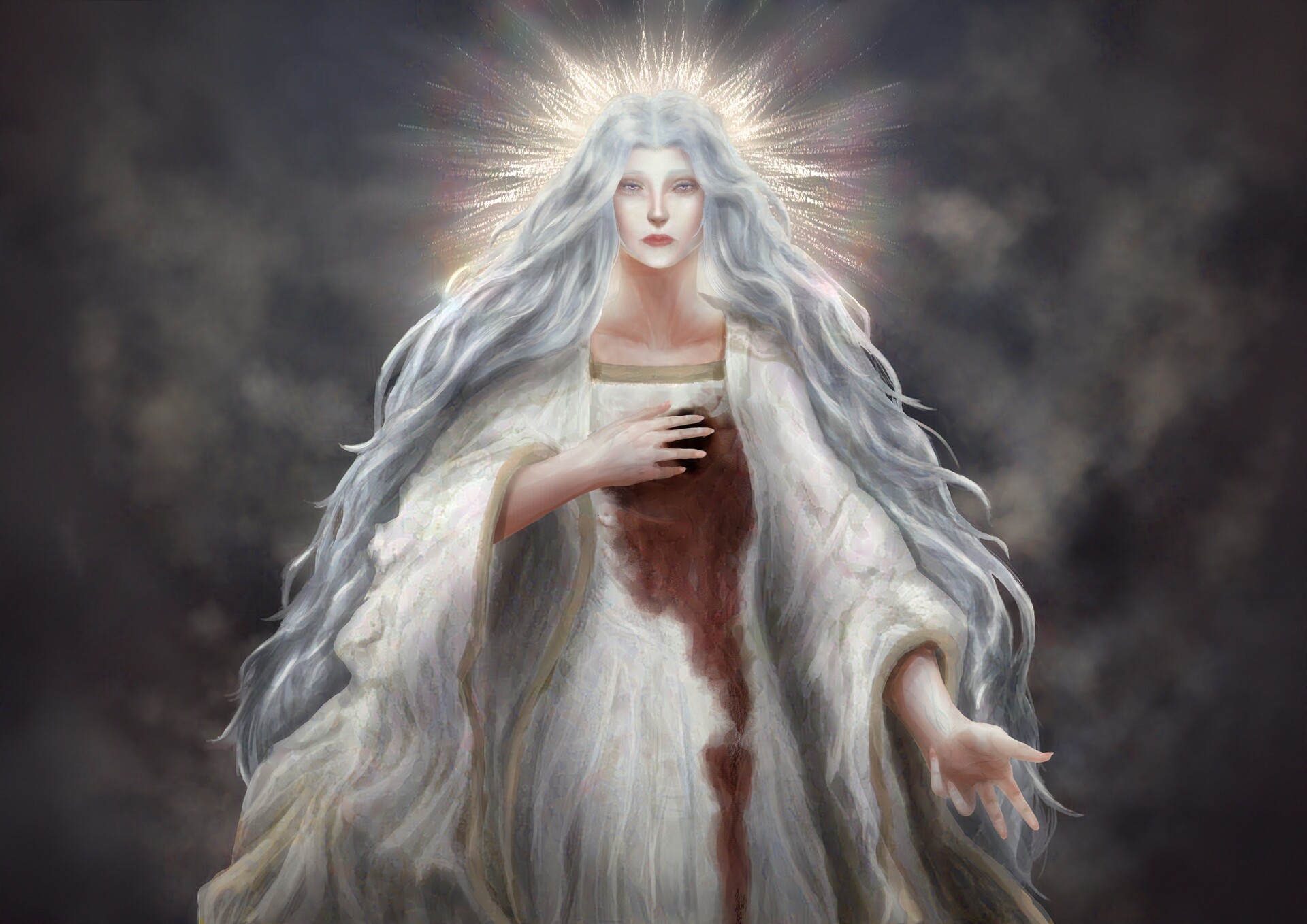 ArtStation - The White Maiden - Commission