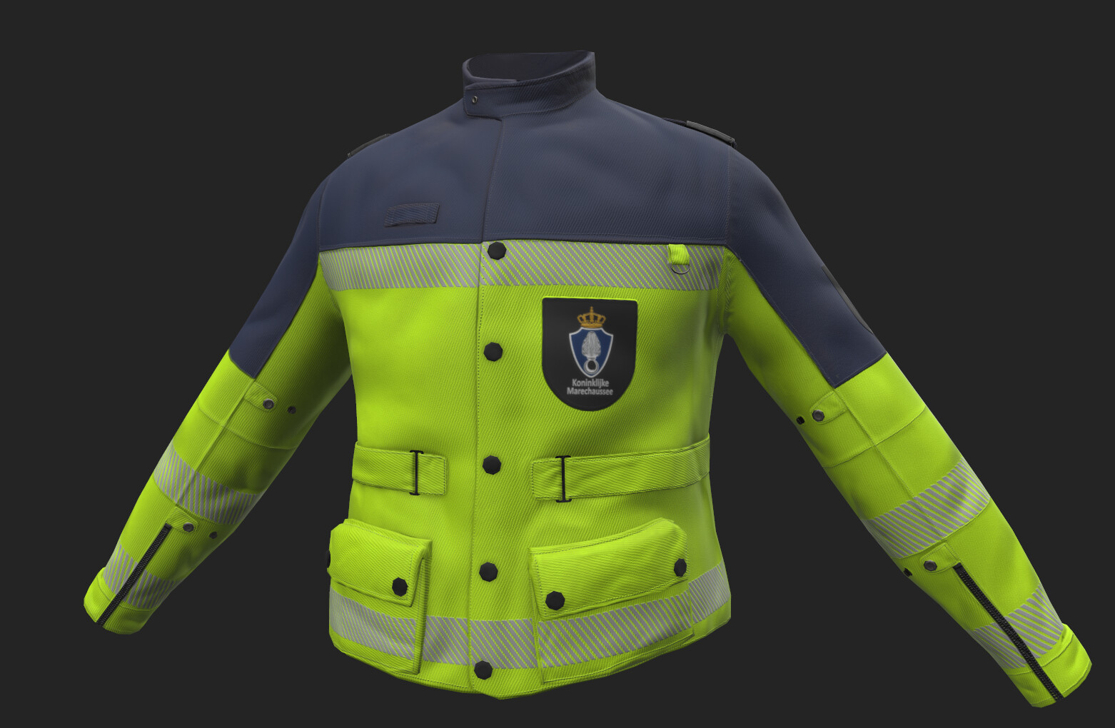ArtStation - Dutch Military Police Biker Jacket - KMAR (GTAV/FiveM)