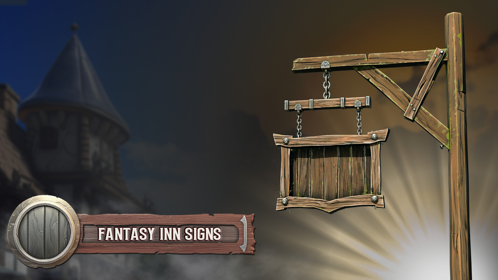 3D Tudor - Stylized Fantasy Sign Asset Pack for Blender & Game Design ...