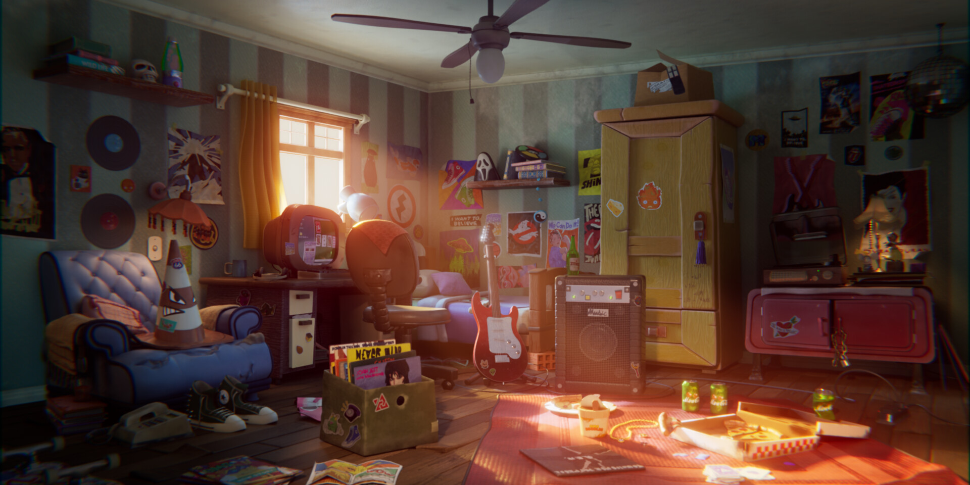 ArtStation - Messy Bedroom (Quarto Baderna)