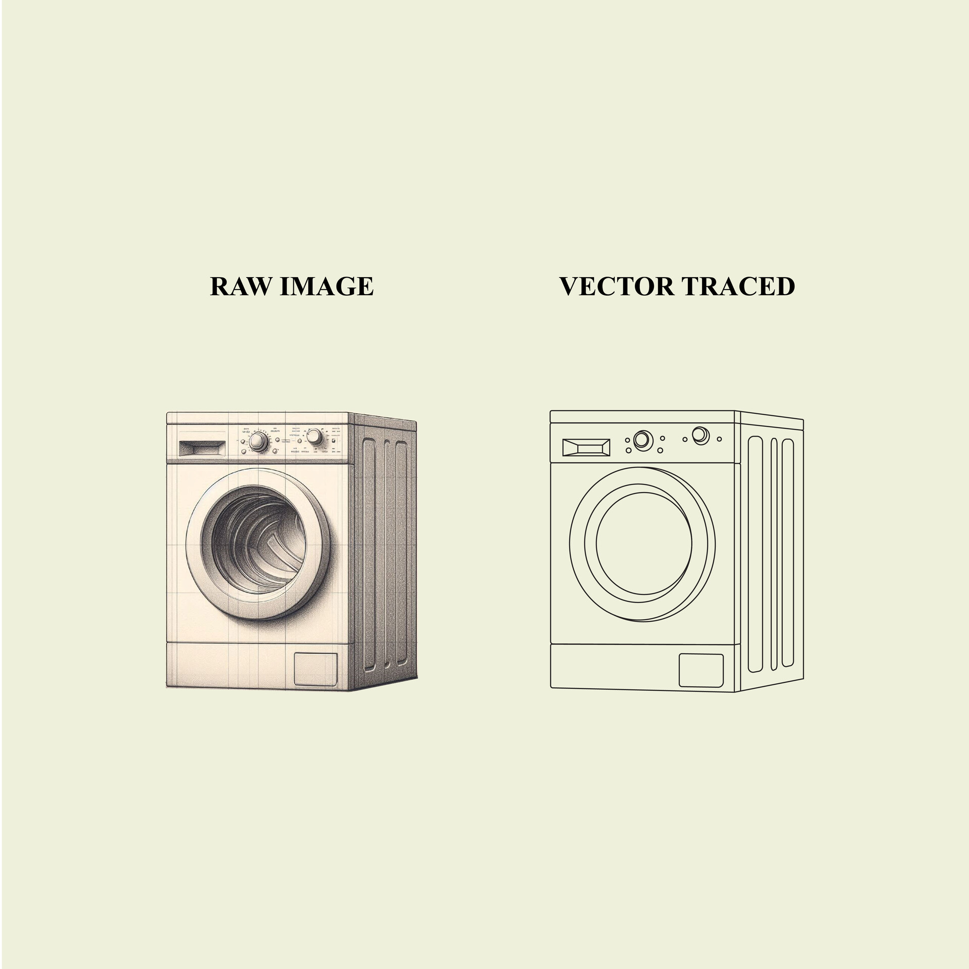 ArtStation - Washing Machine Vector Tracing