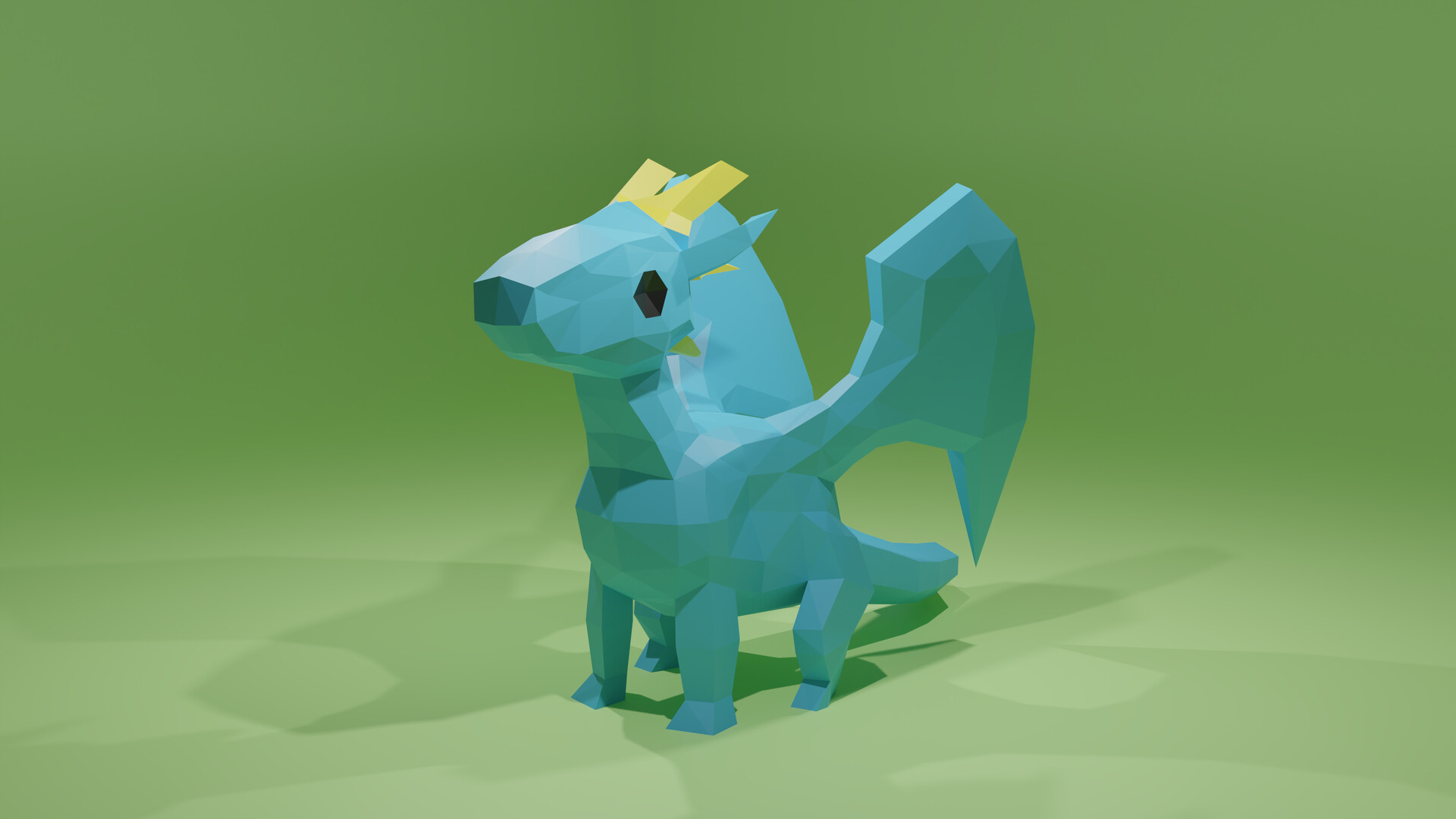 ArtStation - Low-poly dragon