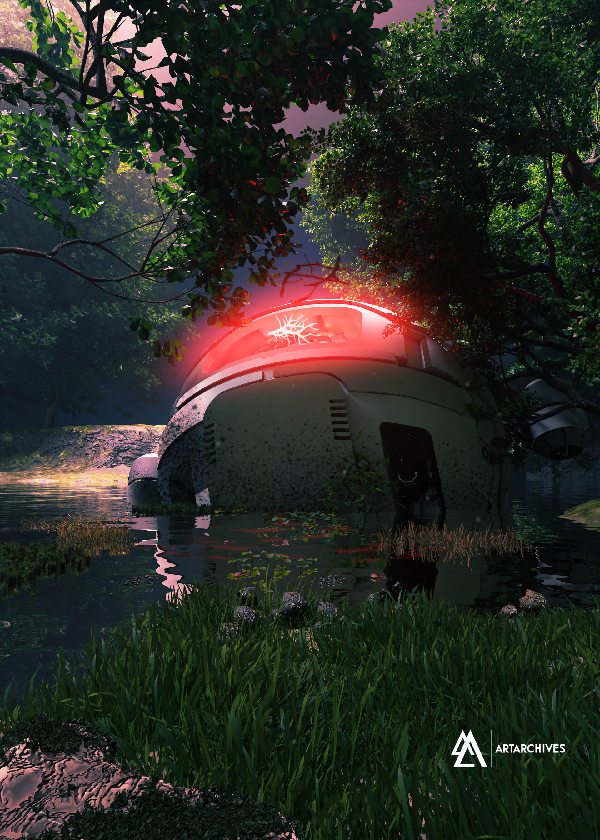 ArtStation - Crashed Space Pod