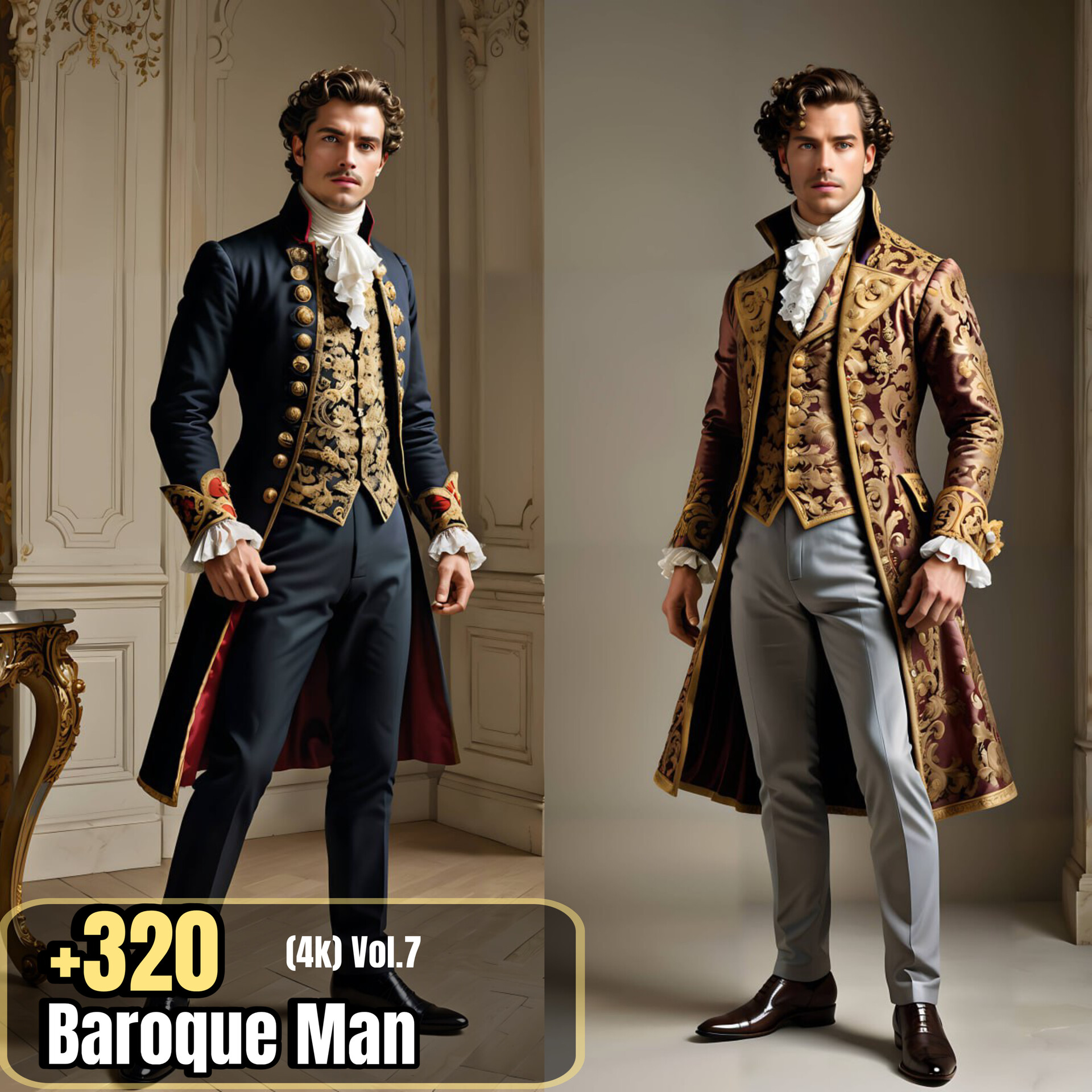 ArtStation - +320 Baroque Man Character Concept(4k)