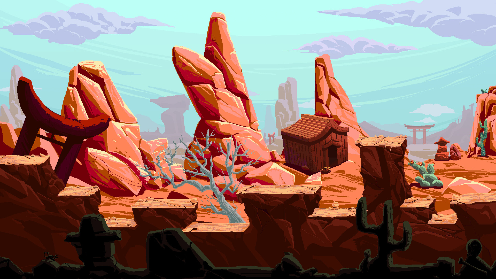 ArtStation - Desert Pixel-art Environment