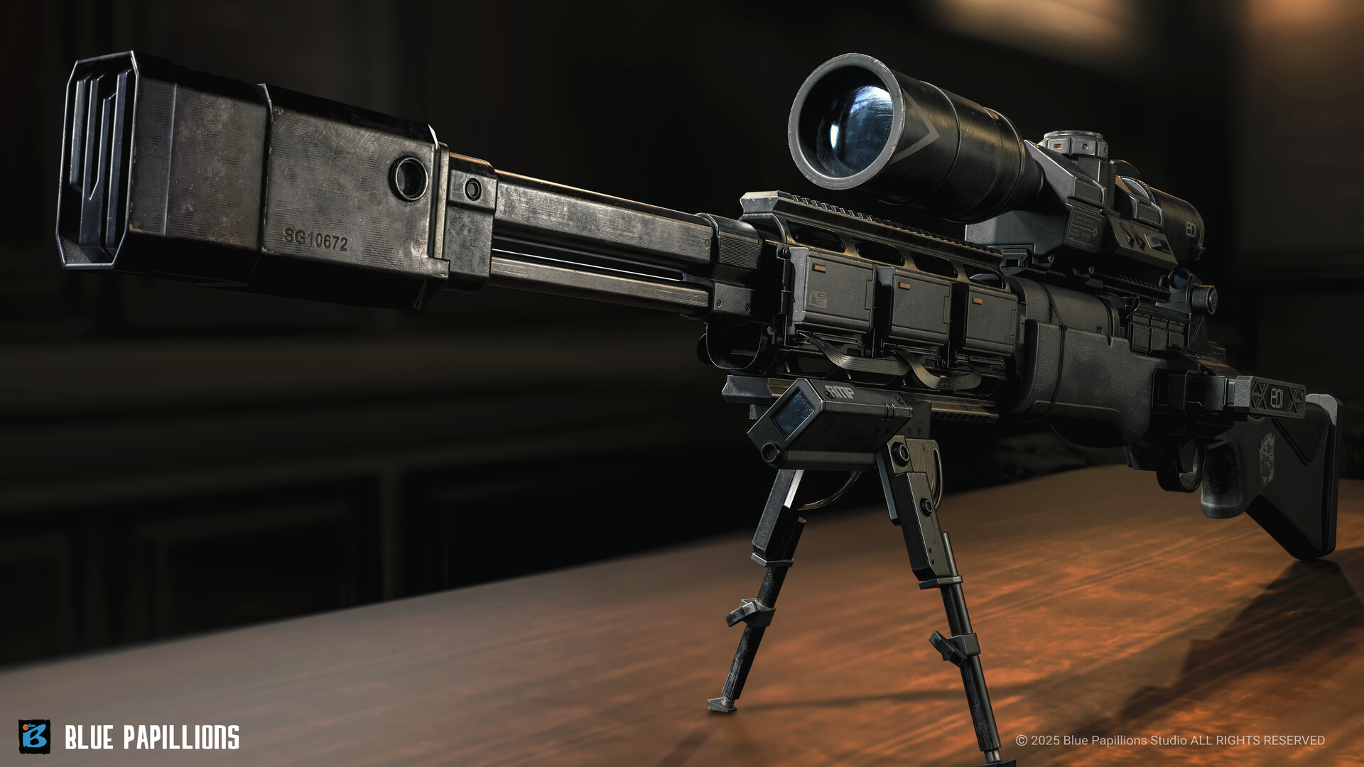 Blue Papillions - EBR-800 Gun: Inspired by Call of Duty!