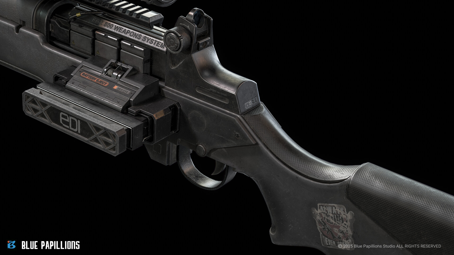 Blue Papillions - EBR-800 Gun: Inspired by Call of Duty!