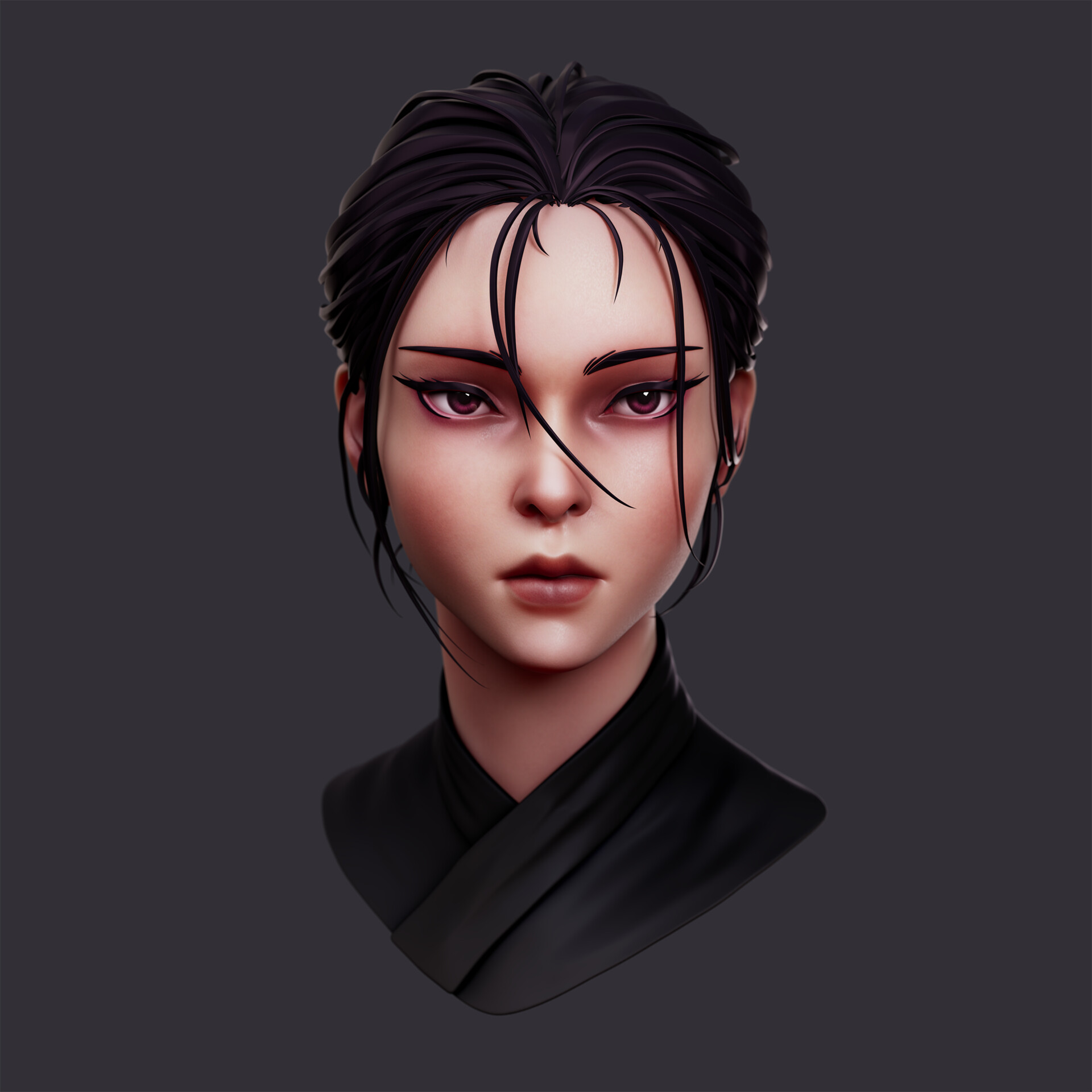 ArtStation - Stylized Female Character Bust