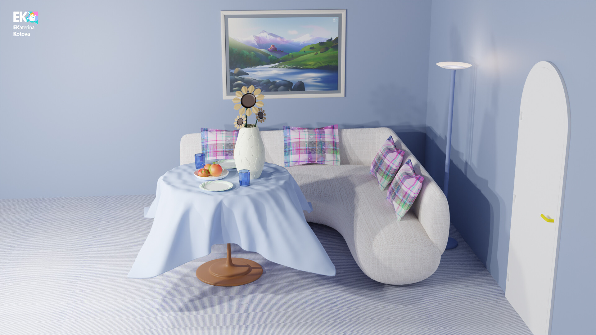 ArtStation - 3D Modeling. Creating a room interior with the author's ...