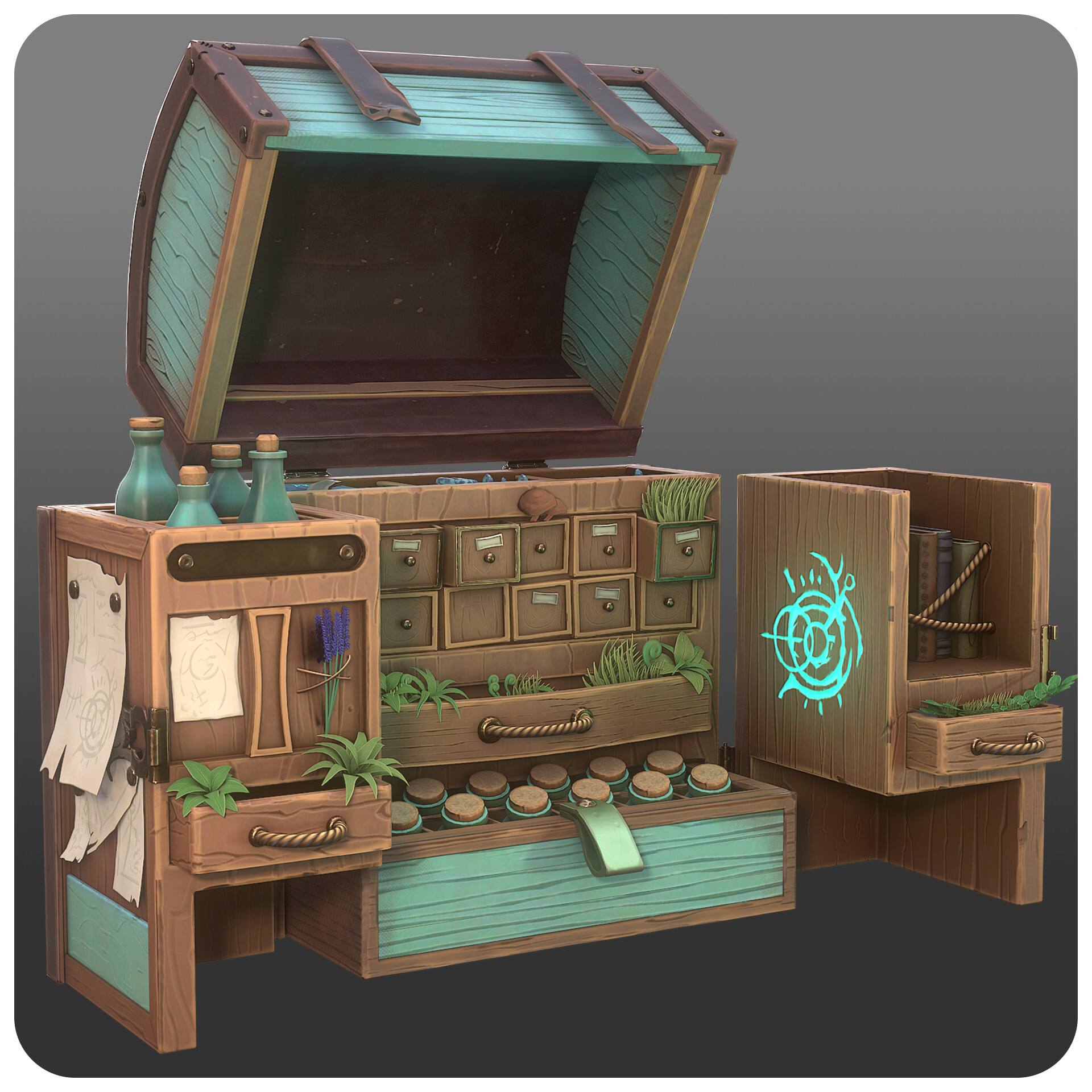 ArtStation - Stylized 3D Prop – arcane Alchemist’s Chest