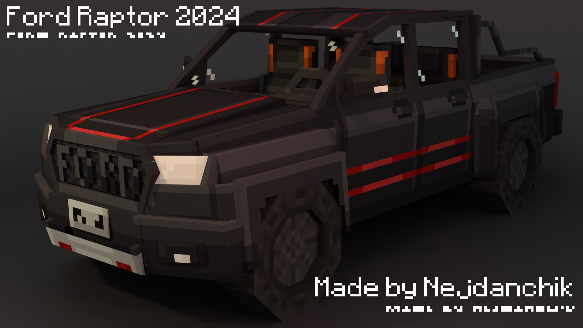 ArtStation - Ford Raptor 2024 (BlockBench)(Minecraft)