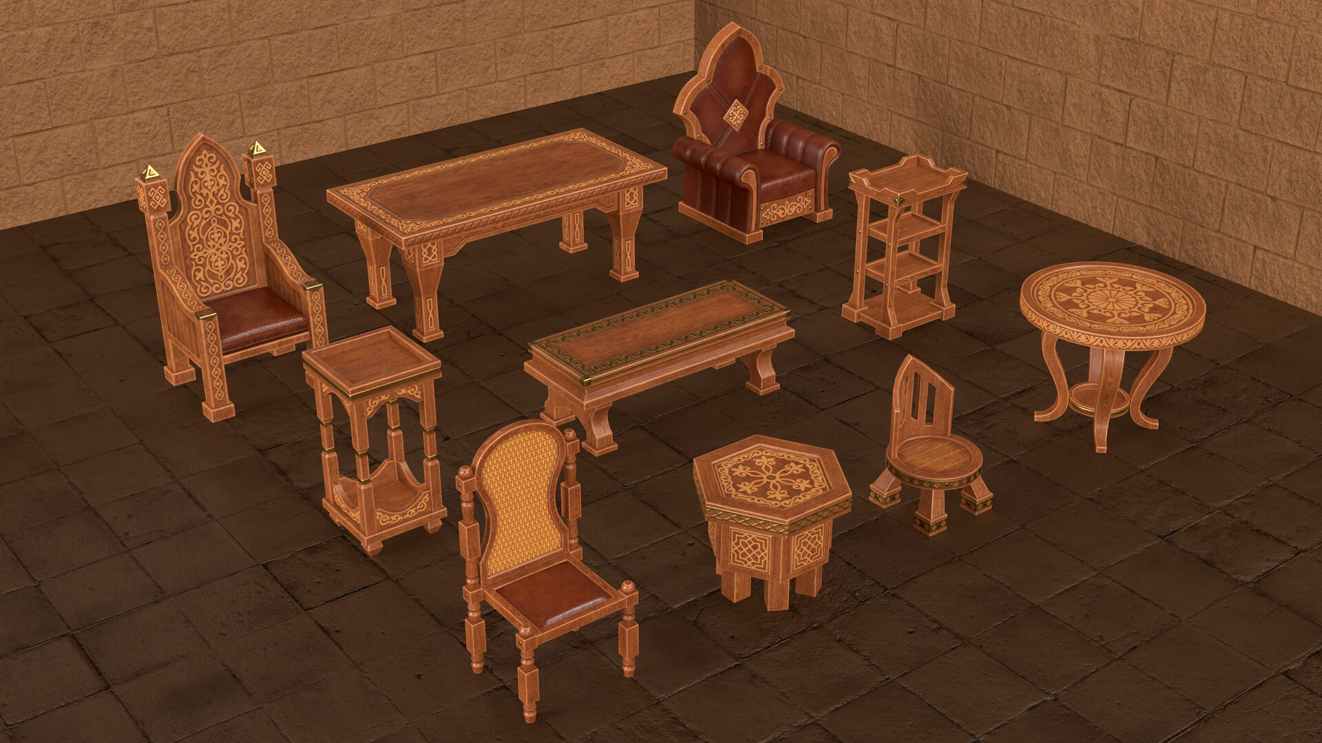 Iryna Nikitina - Medieval PBR Furniture Pack