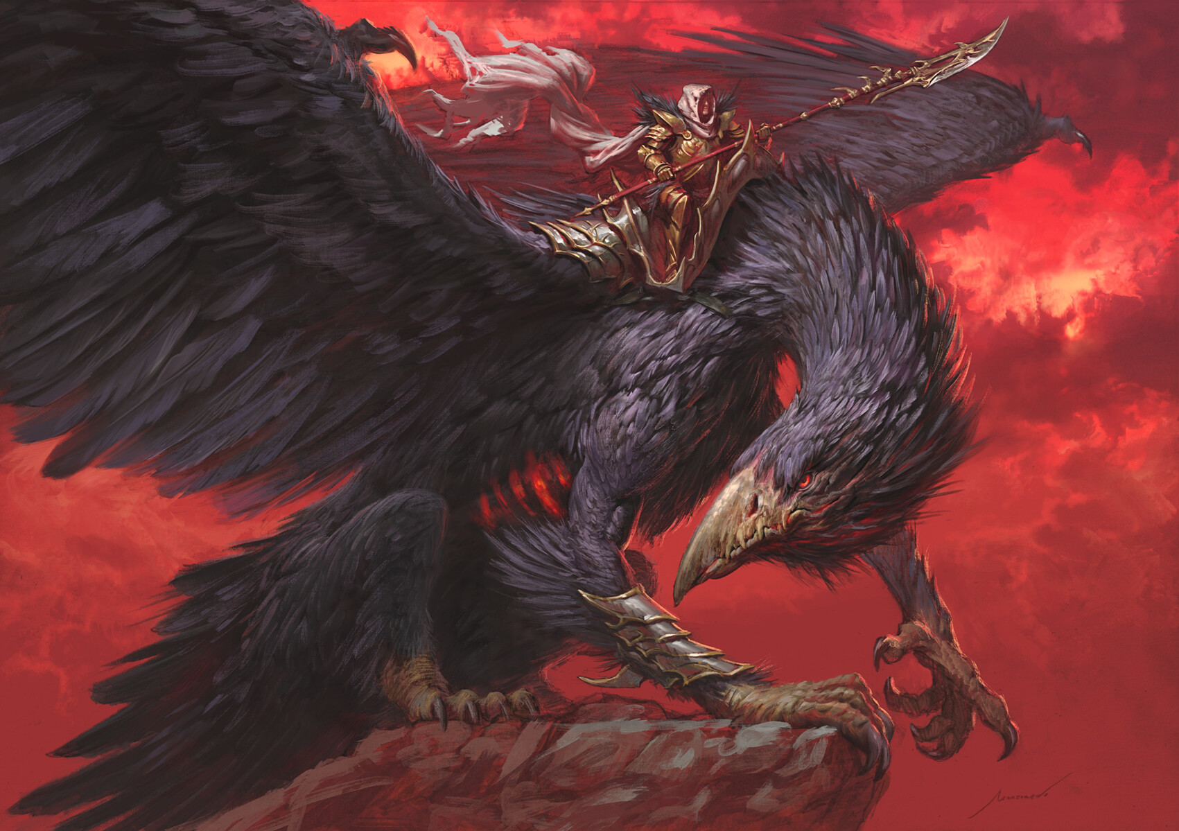 ArtStation - Crow Dragon Rider