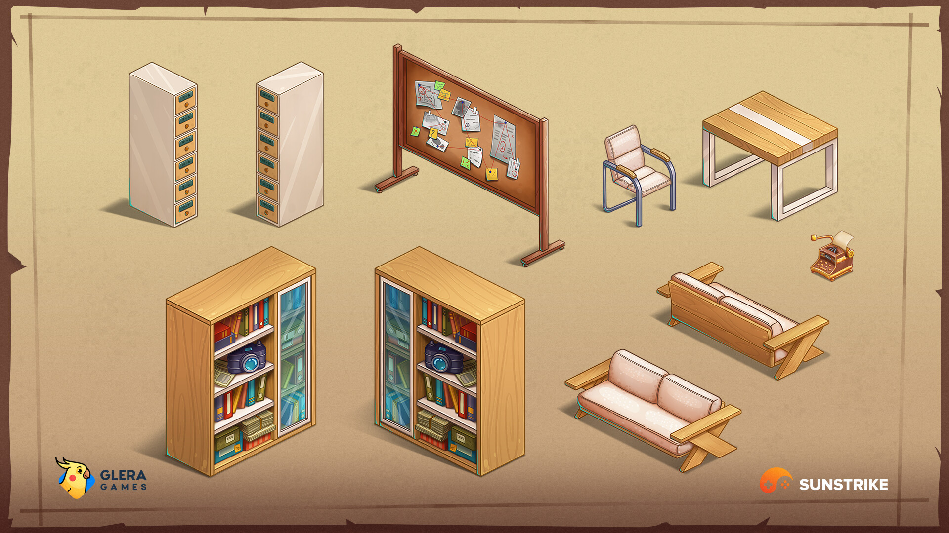 SunStrike Studios - Glera Games Props. Garden Decor And Furniture