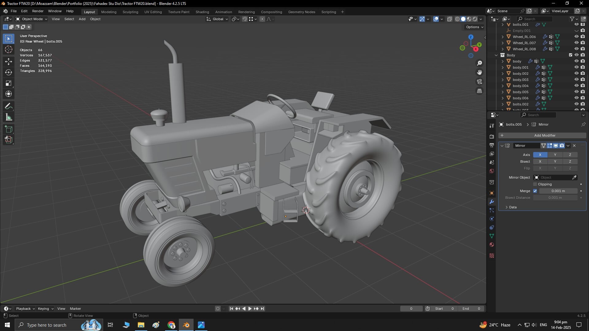 ArtStation - 3d Tractor model from scratch