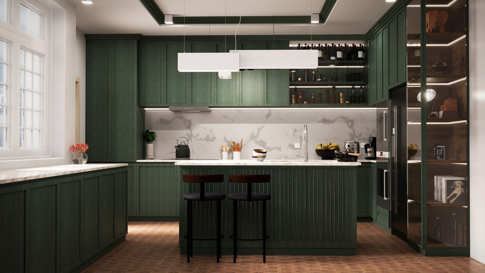 ArtStation - A Modern Kitchen Interior interior visualization by RACHAYITA RENDER STUDIOS