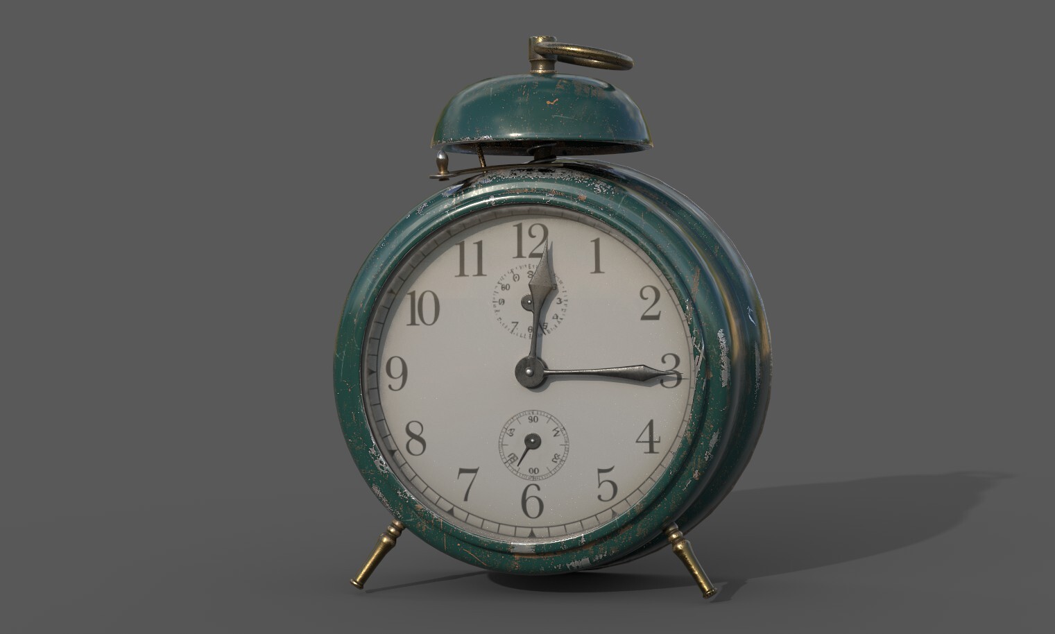 ArtStation - 3D antique table clock