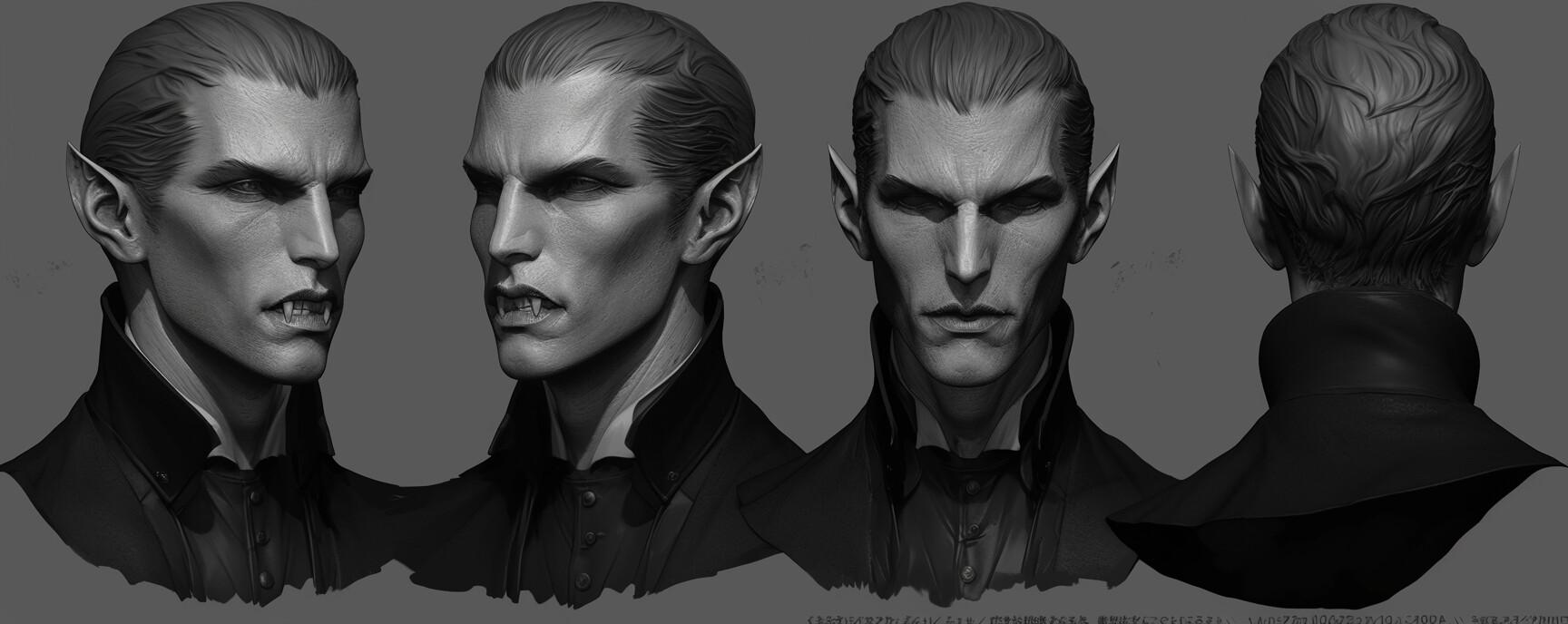 3D Head Sculpt References in 4K - Tika Art - +300 Vampire Male Head ...