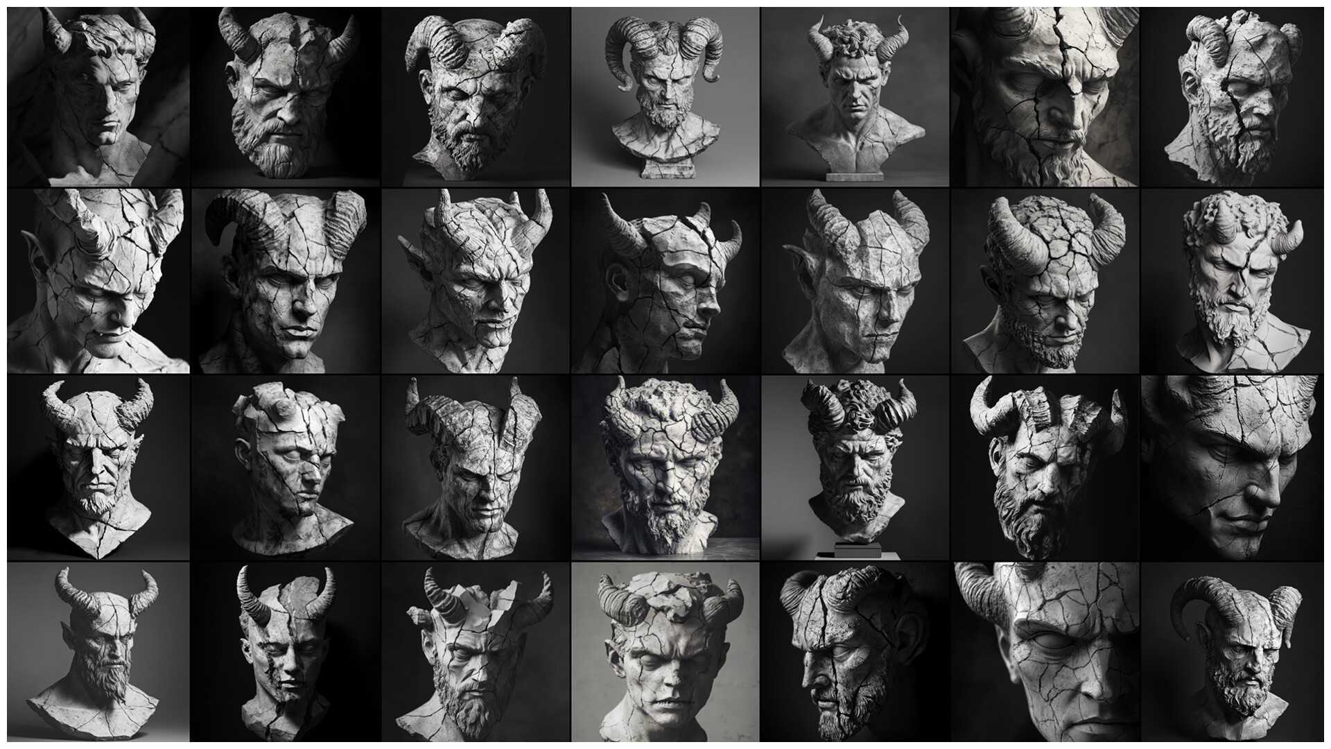 Isabelle ¥¥ - 500 ANCIENT GREEK DEMONIC BUST SCULPTURE