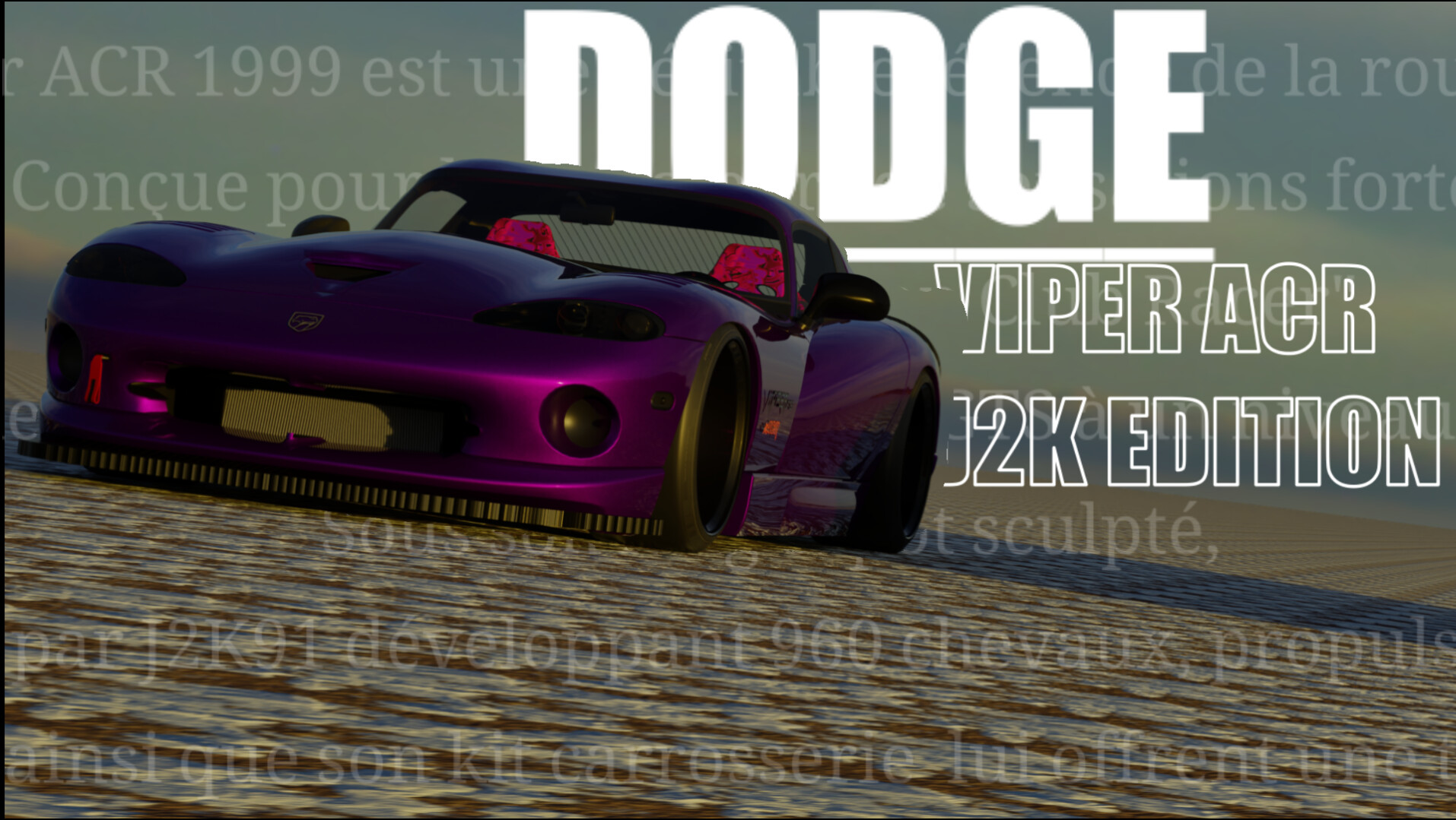 ArtStation - DODGE VIPER ACR 1999 J2K EDITION