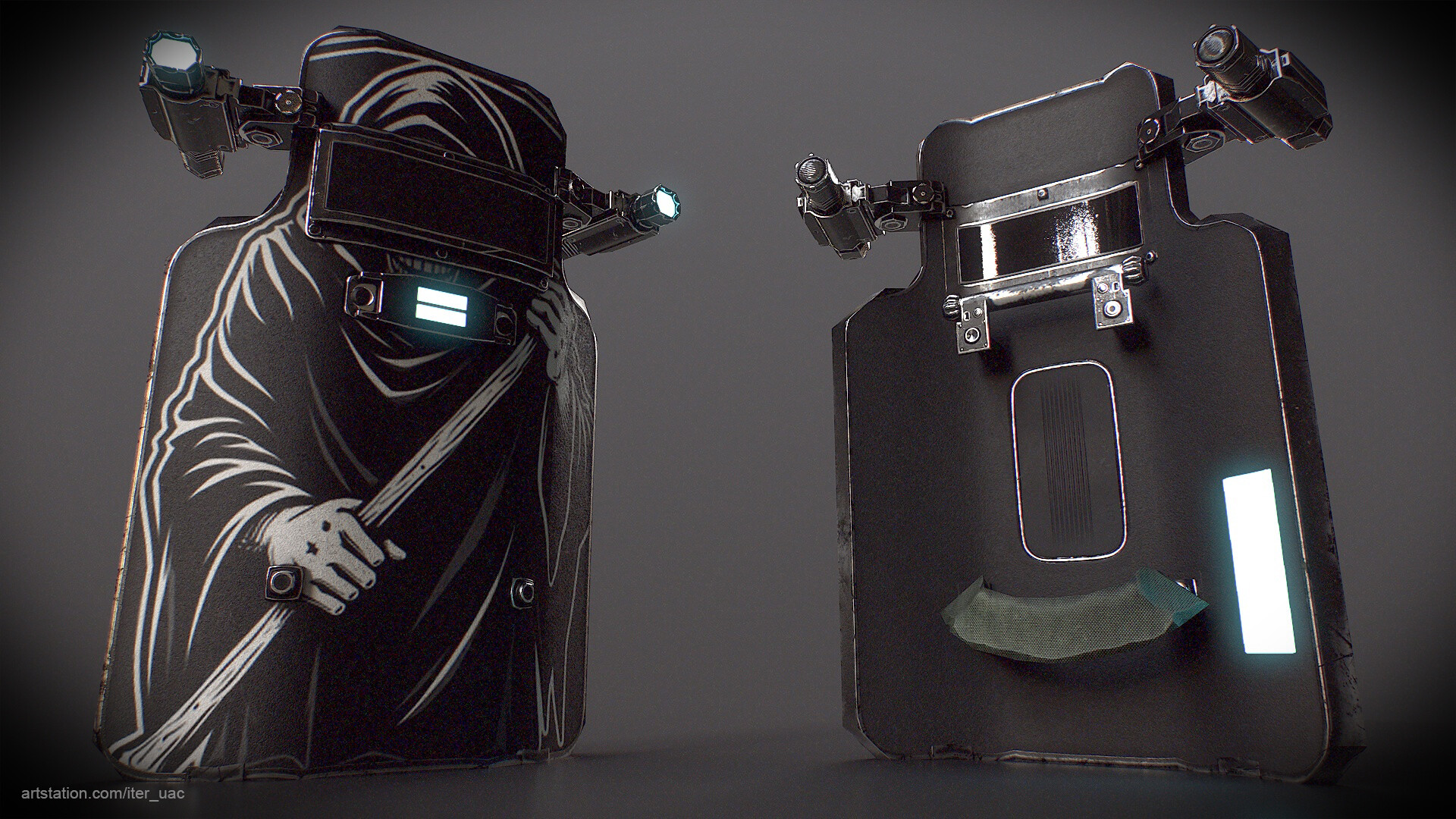 ArtStation - Heavy Riot Shield - Low Poly