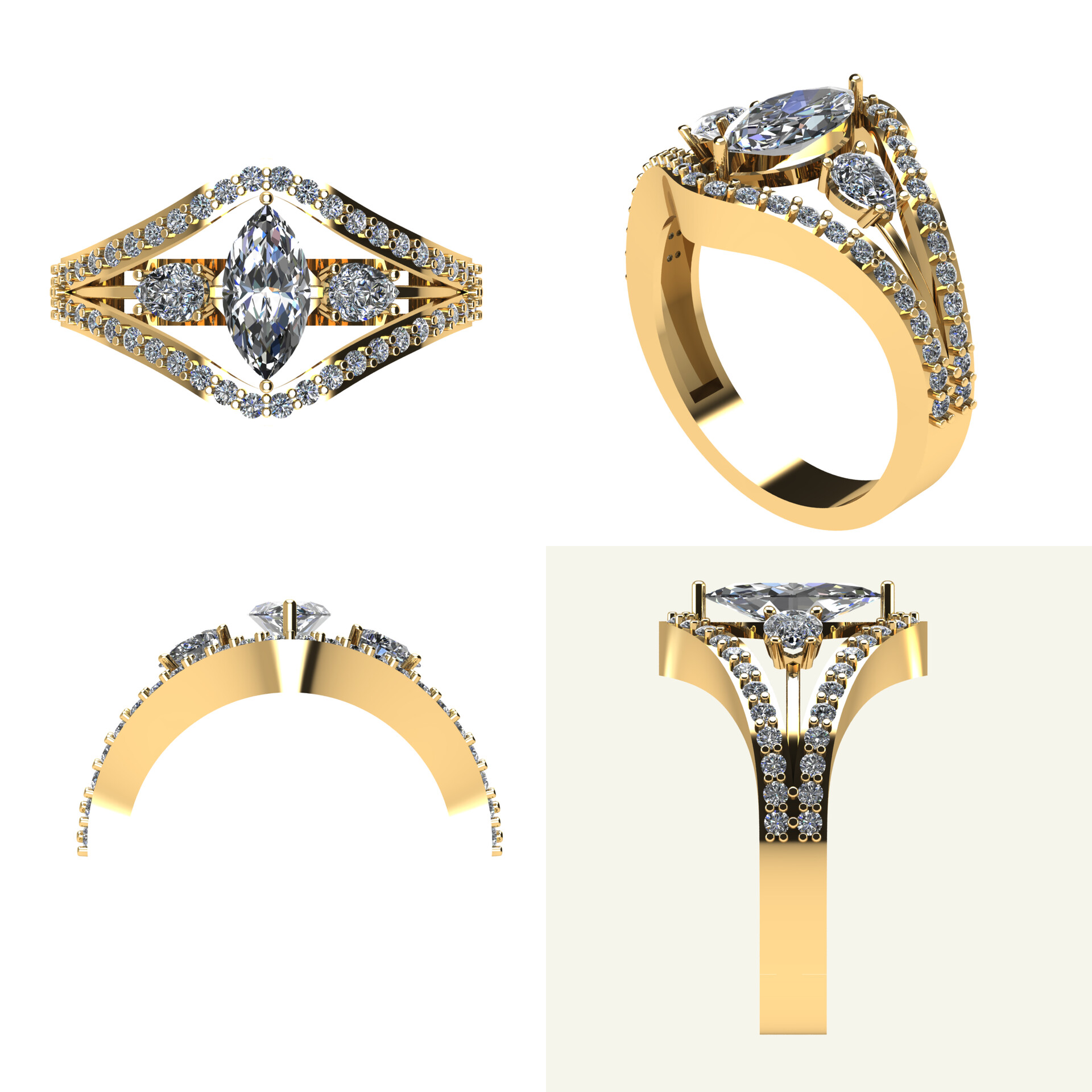 ArtStation - Princess Ring Gold 18k