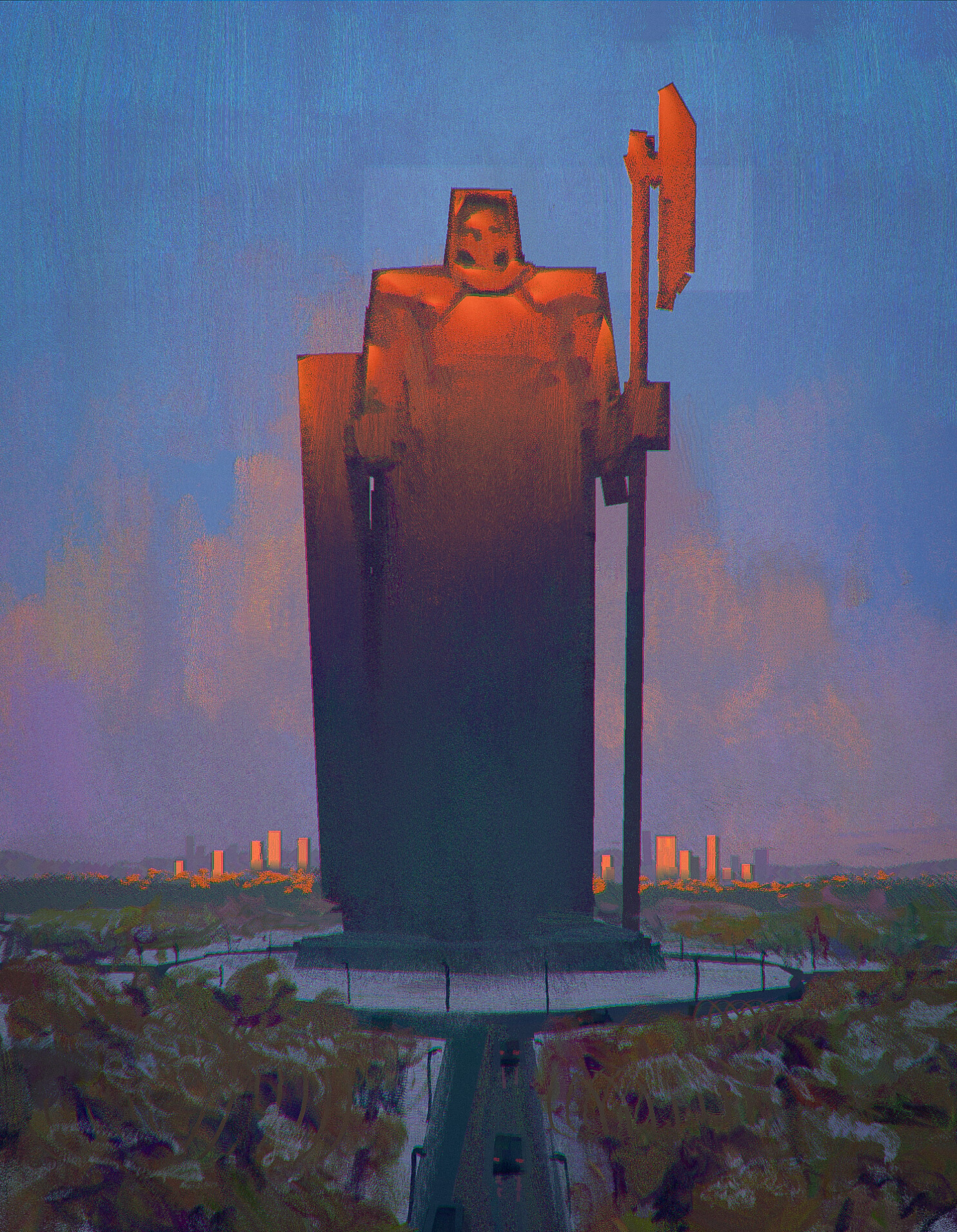 ArtStation - City mega statue