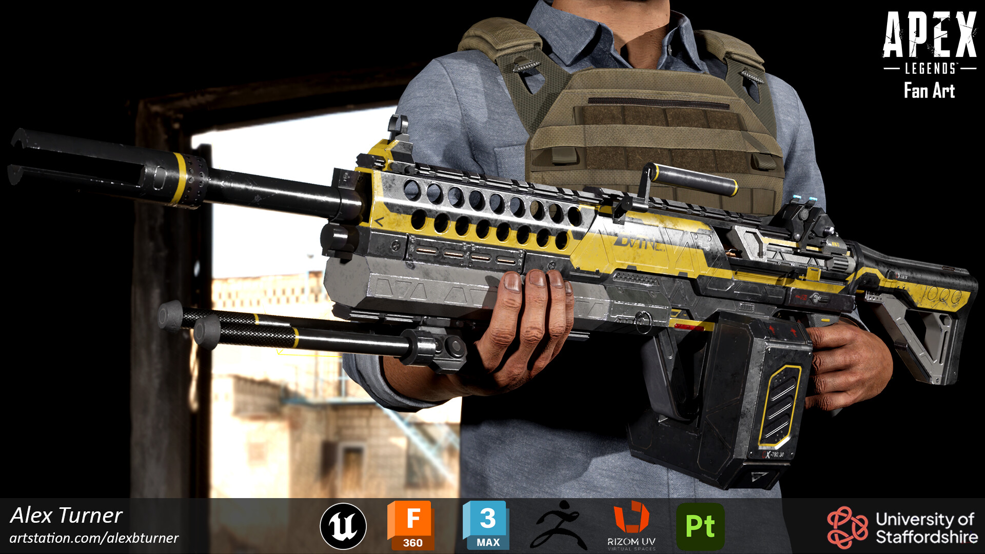 Alex Turner - Apex Legends - Devotion LMG Fan Art