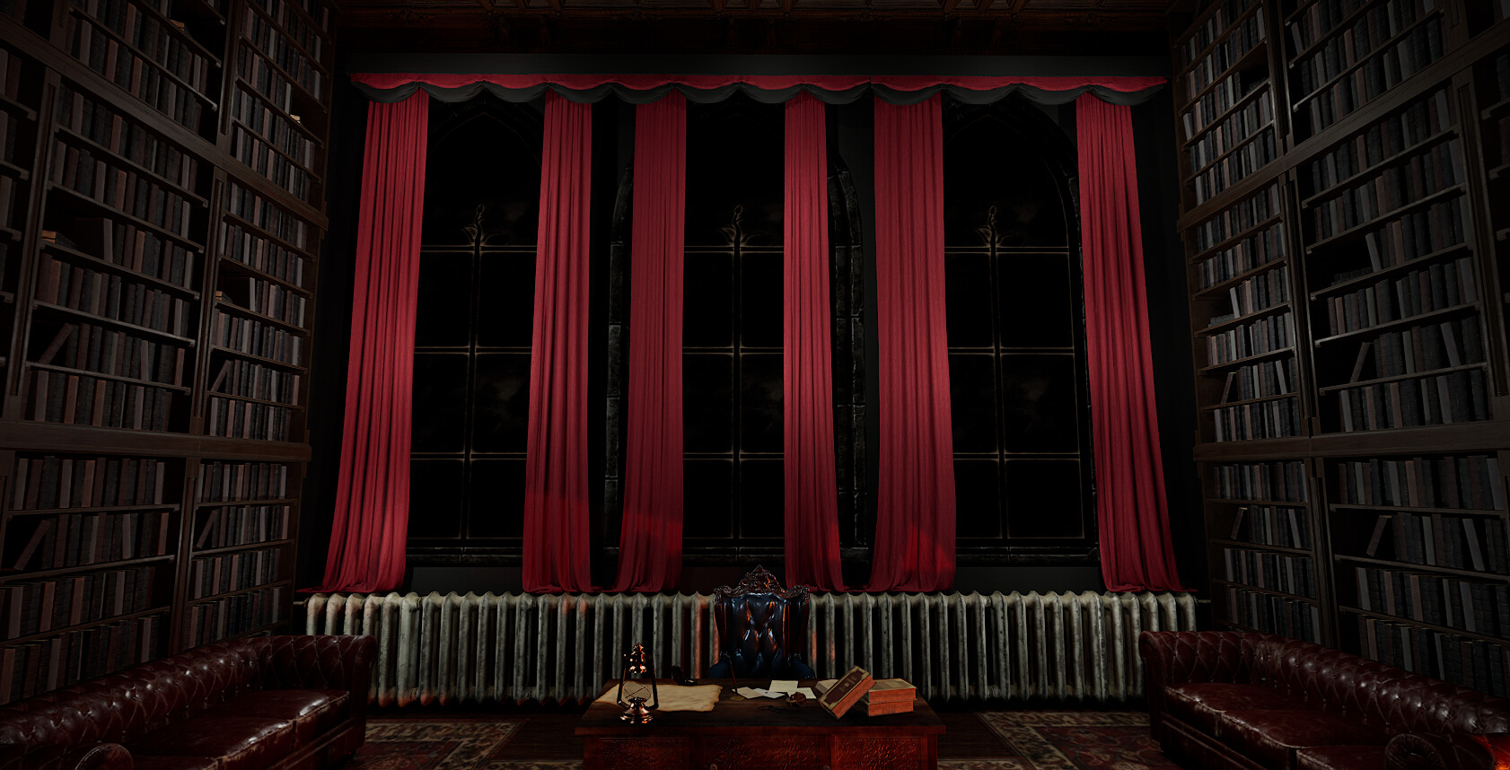 victorian study room