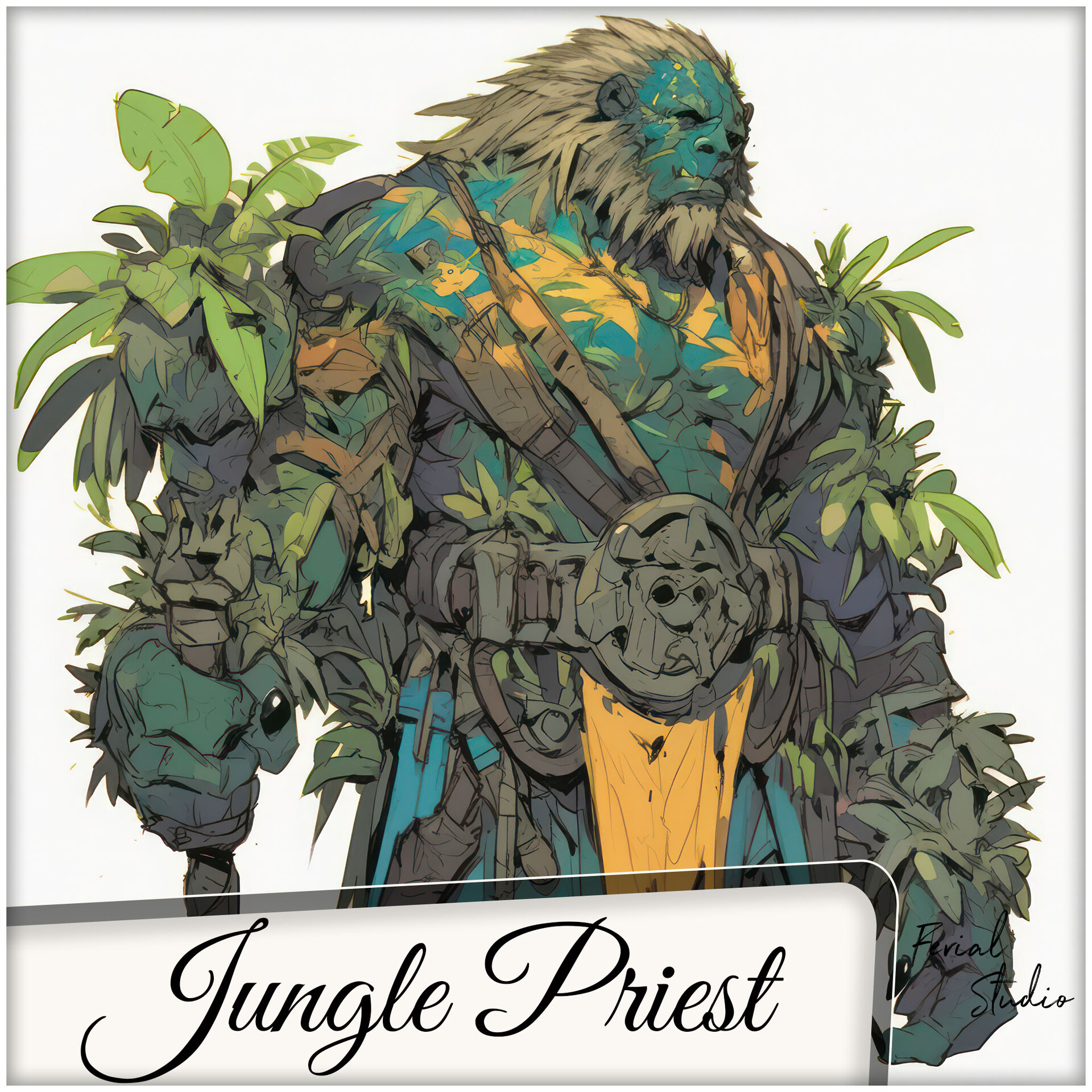 ArtStation - 🔹230 Jungle Priest - Cartoon Character Reference Image ...