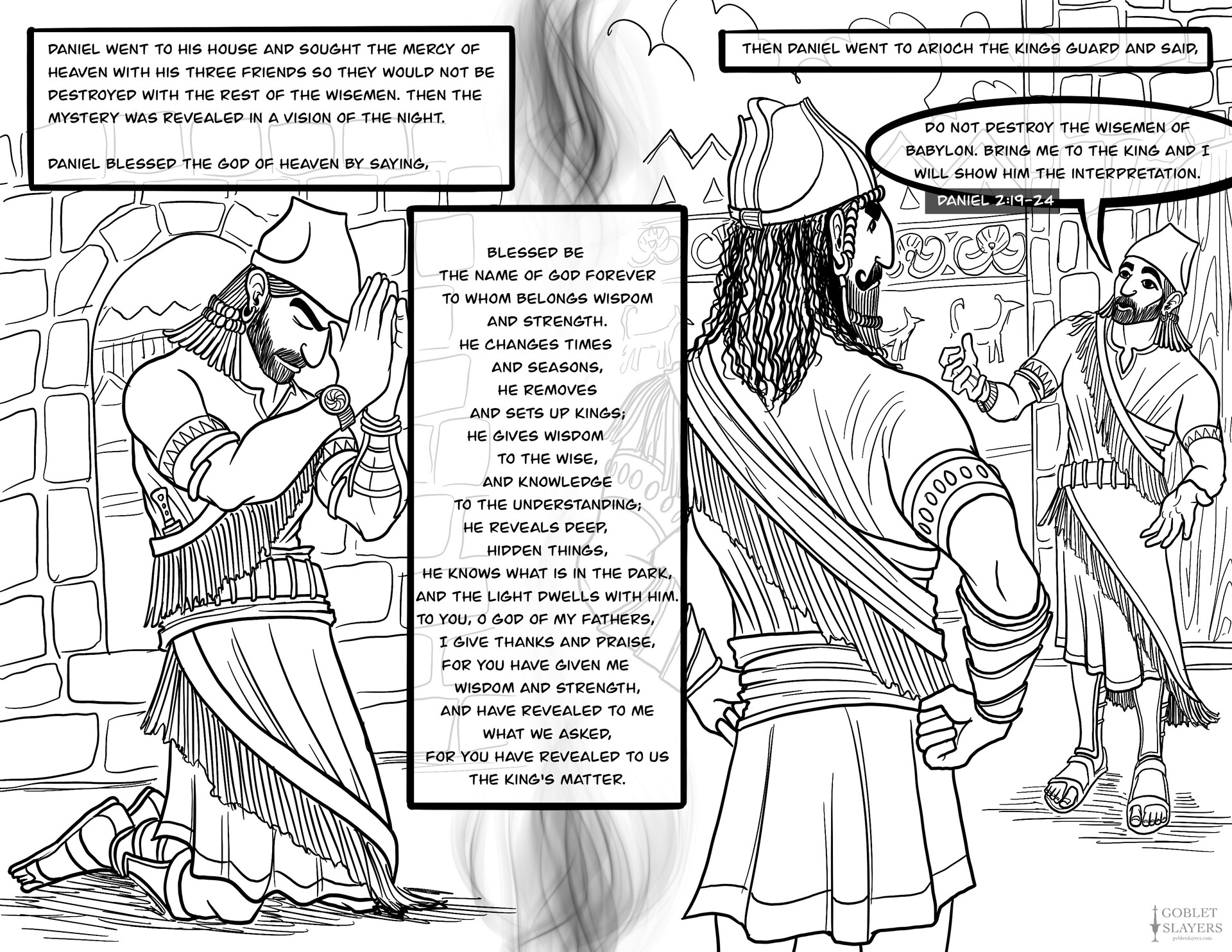 daniel and his friends coloring pages